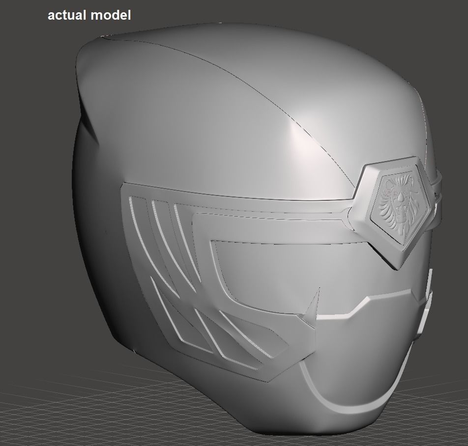 Power Rangers Ninja Storm Yellow Ranger helmet 3D model 3D printable ...