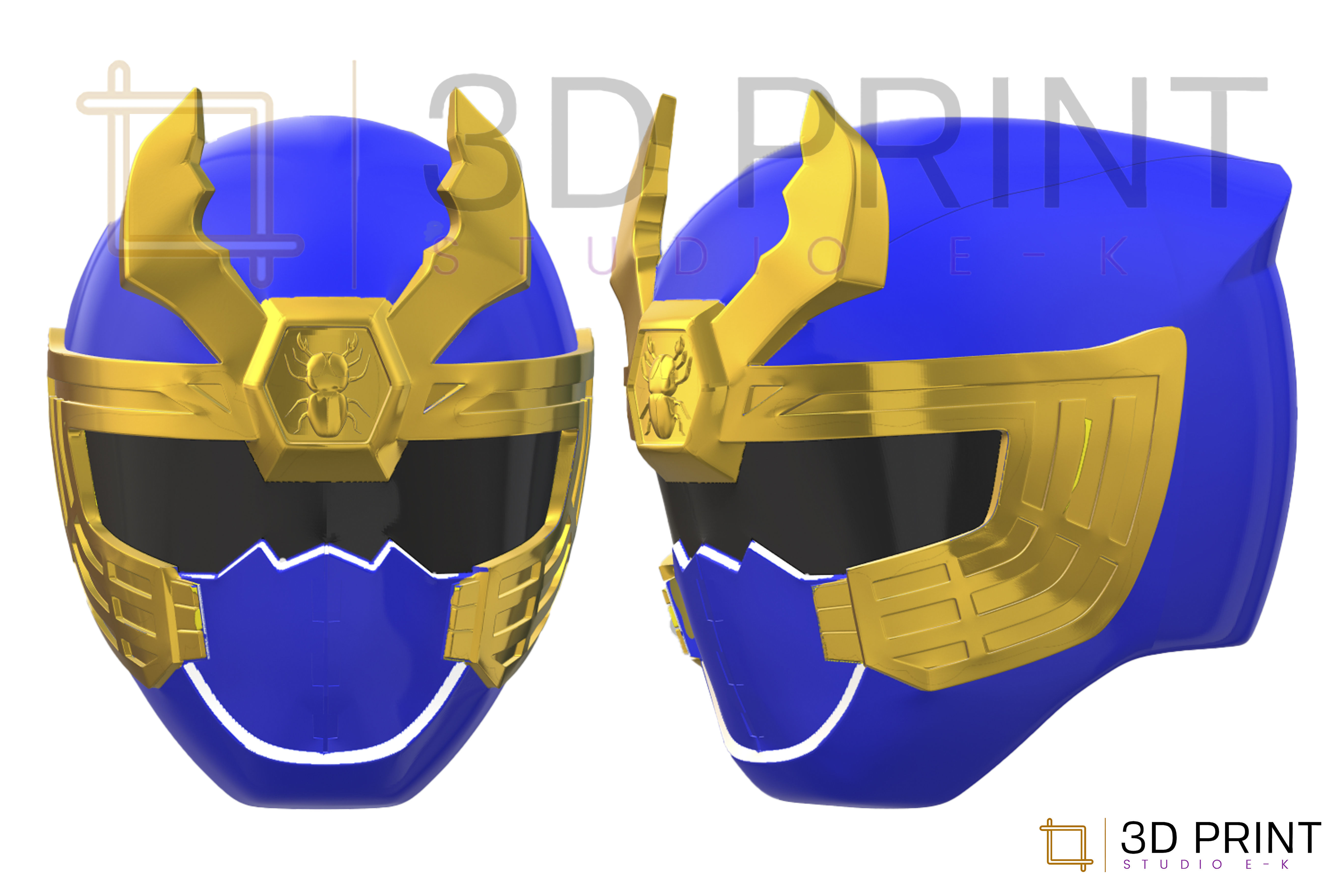 Power Rangers Ninja Storm Navi Thunder Ranger helmet 3D model 3D ...