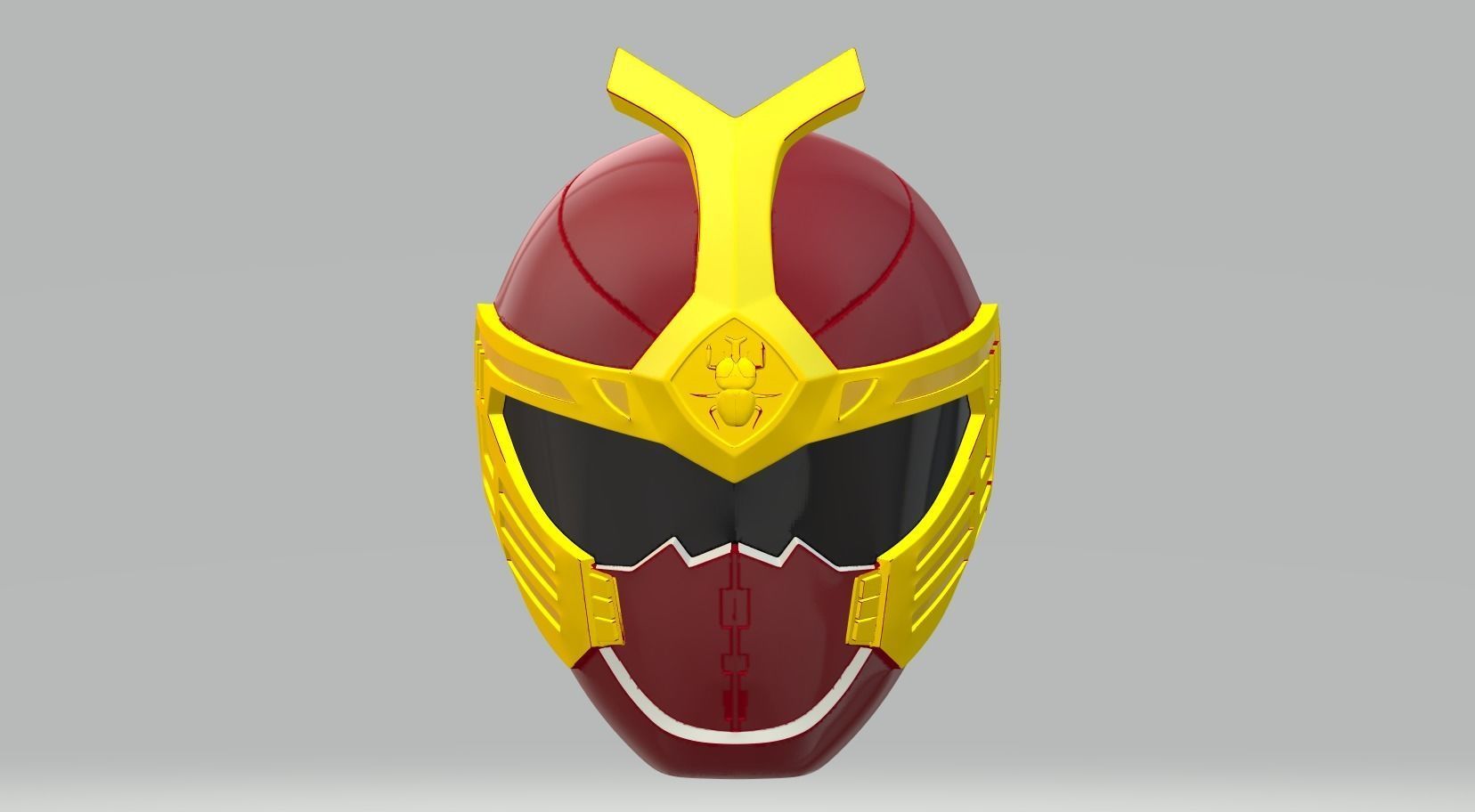 Power Rangers Ninja Storm Crimson Thunder Ranger helmet 3D model 3D ...