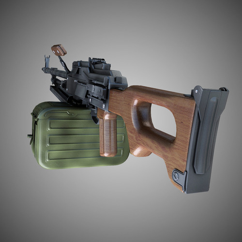 PK Machine gun Hi-Res 3D Model MAX OBJ FBX LWO LW LWS MA MB - CGTrader.com