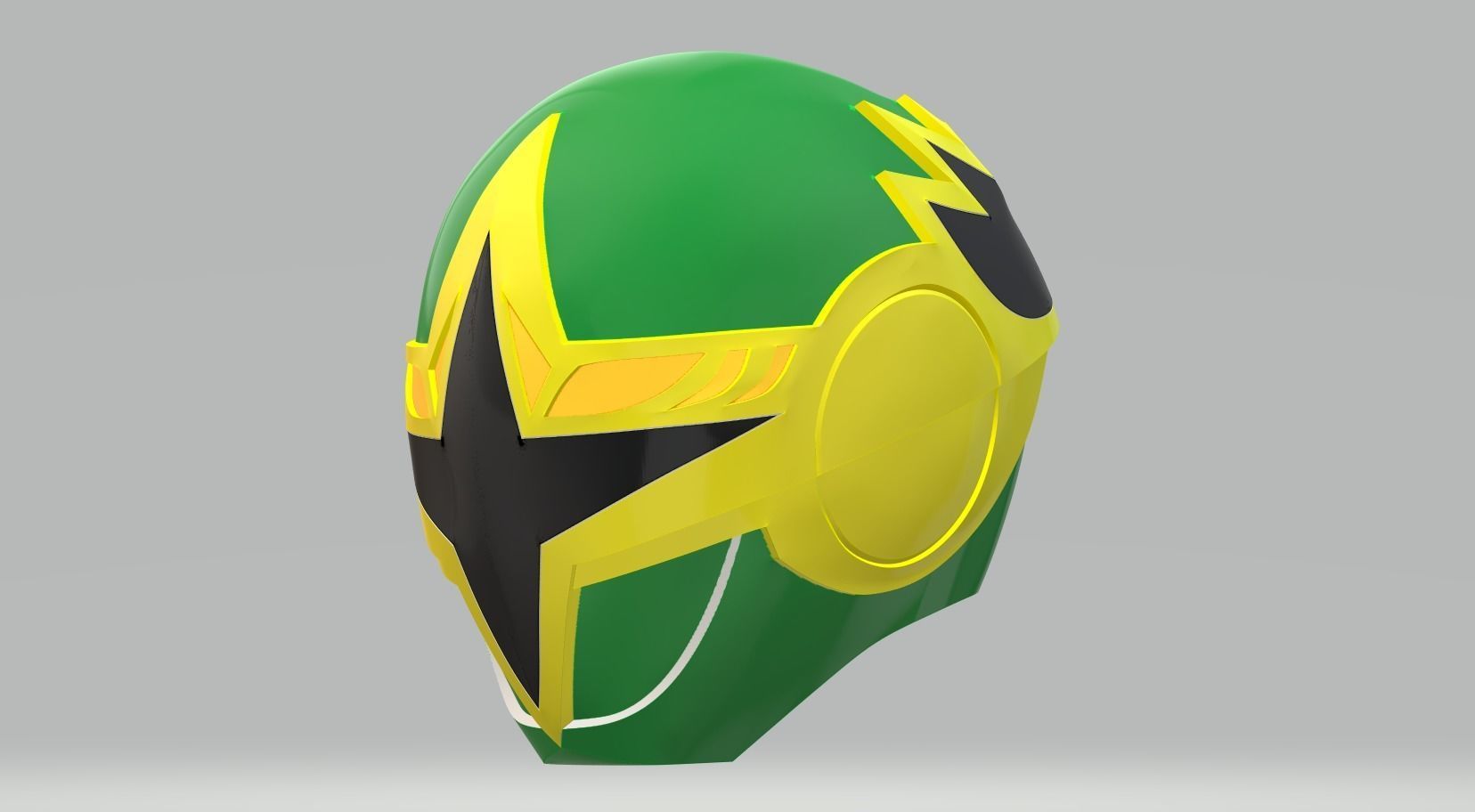 Power Rangers Ninja Storm Green Samurai Ranger helmet 3D model 3D ...
