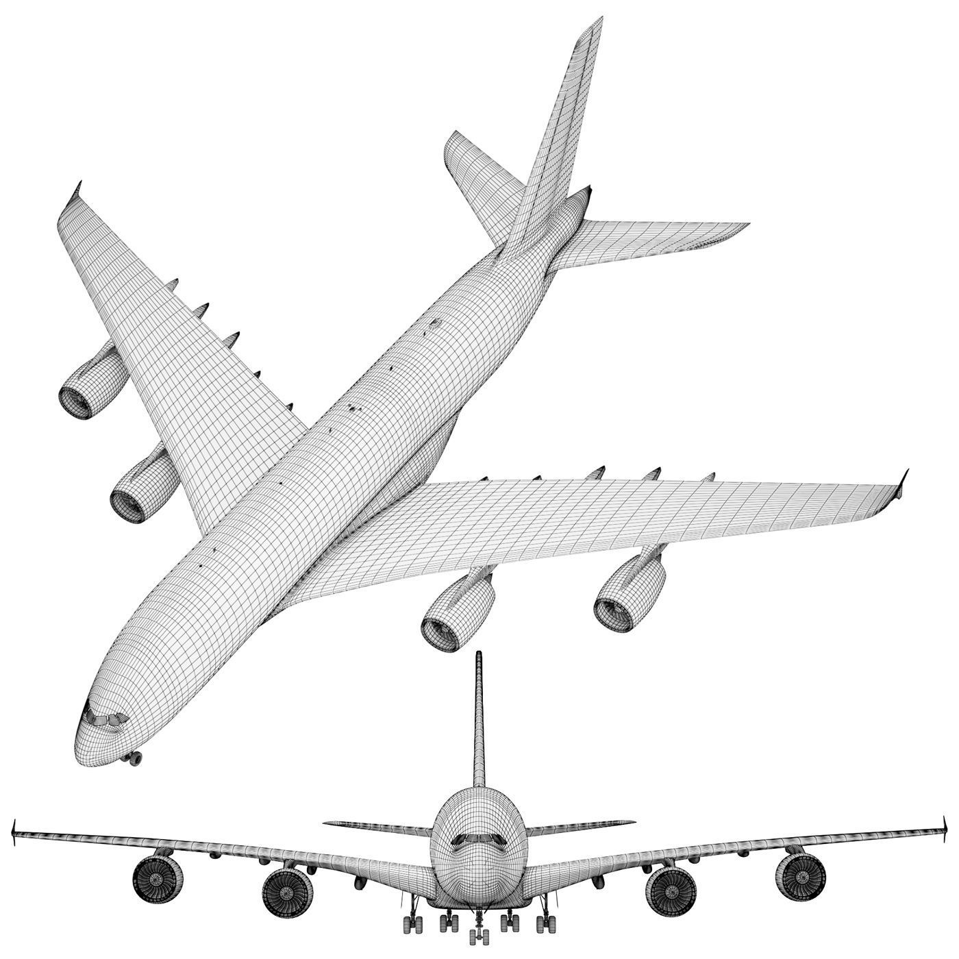 Airbus A380-800 aircraft 3D model | CGTrader