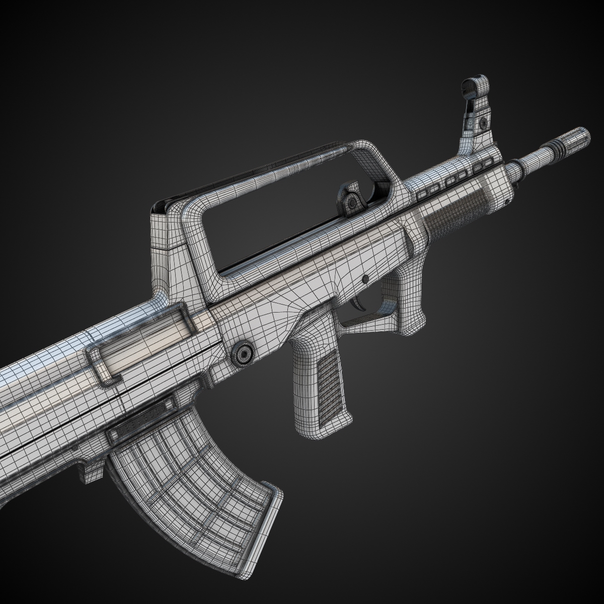 QBZ-95 Assault rifle Hi-Res 3D Model .max .obj .fbx .lwo .lw .lws .ma ...