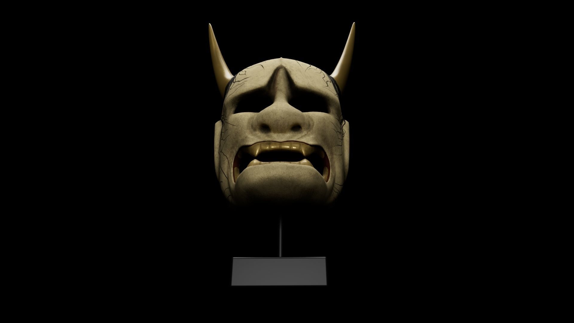 Hannya demon mask 3D model | CGTrader