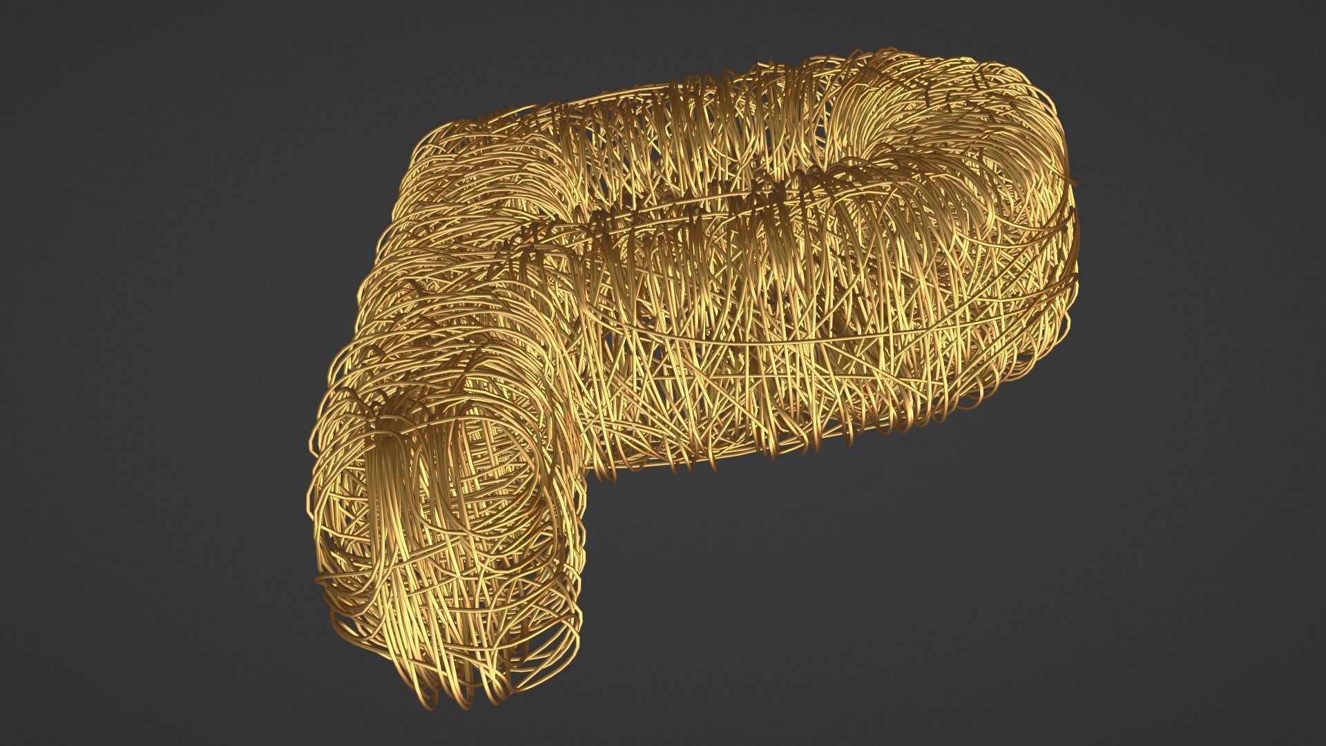 Wire Letter P free VR / AR / low-poly 3D model | CGTrader