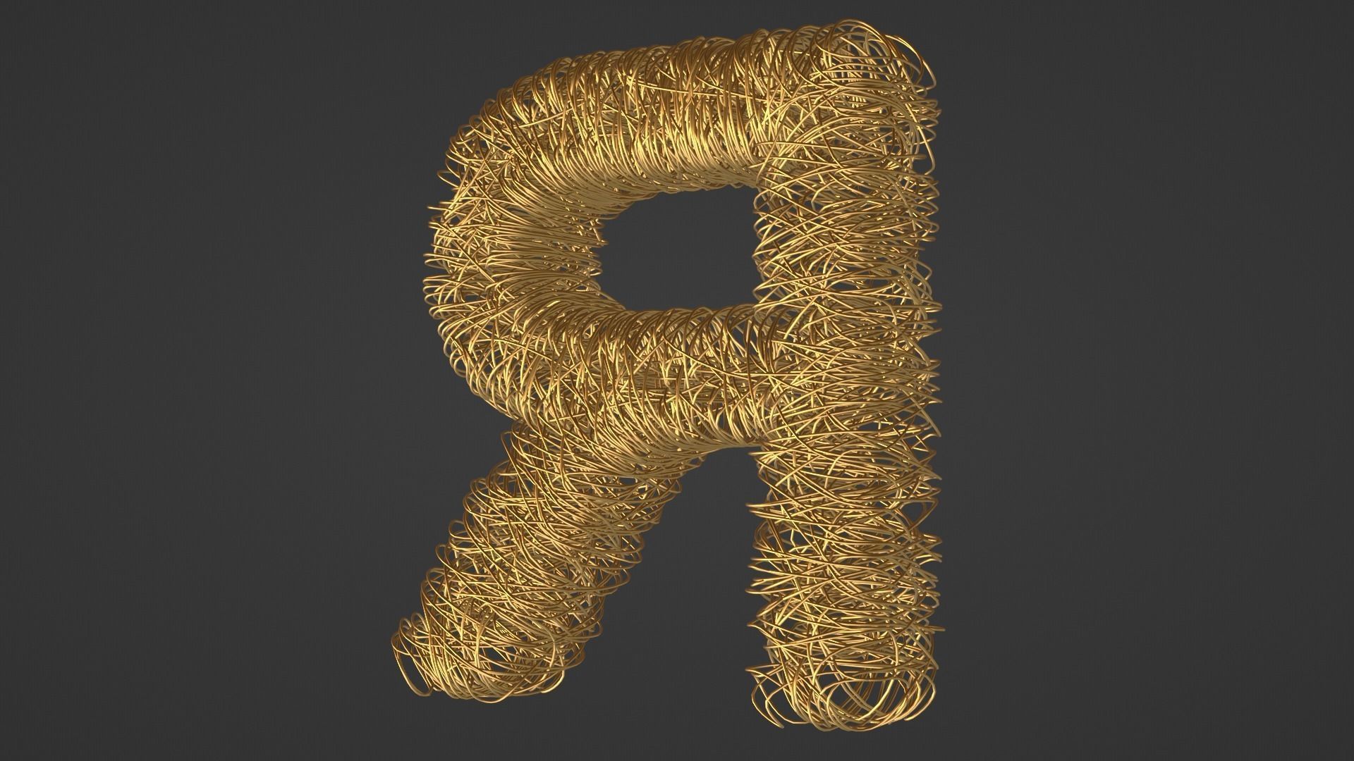 Wire Letter R free VR / AR / low-poly 3D model | CGTrader