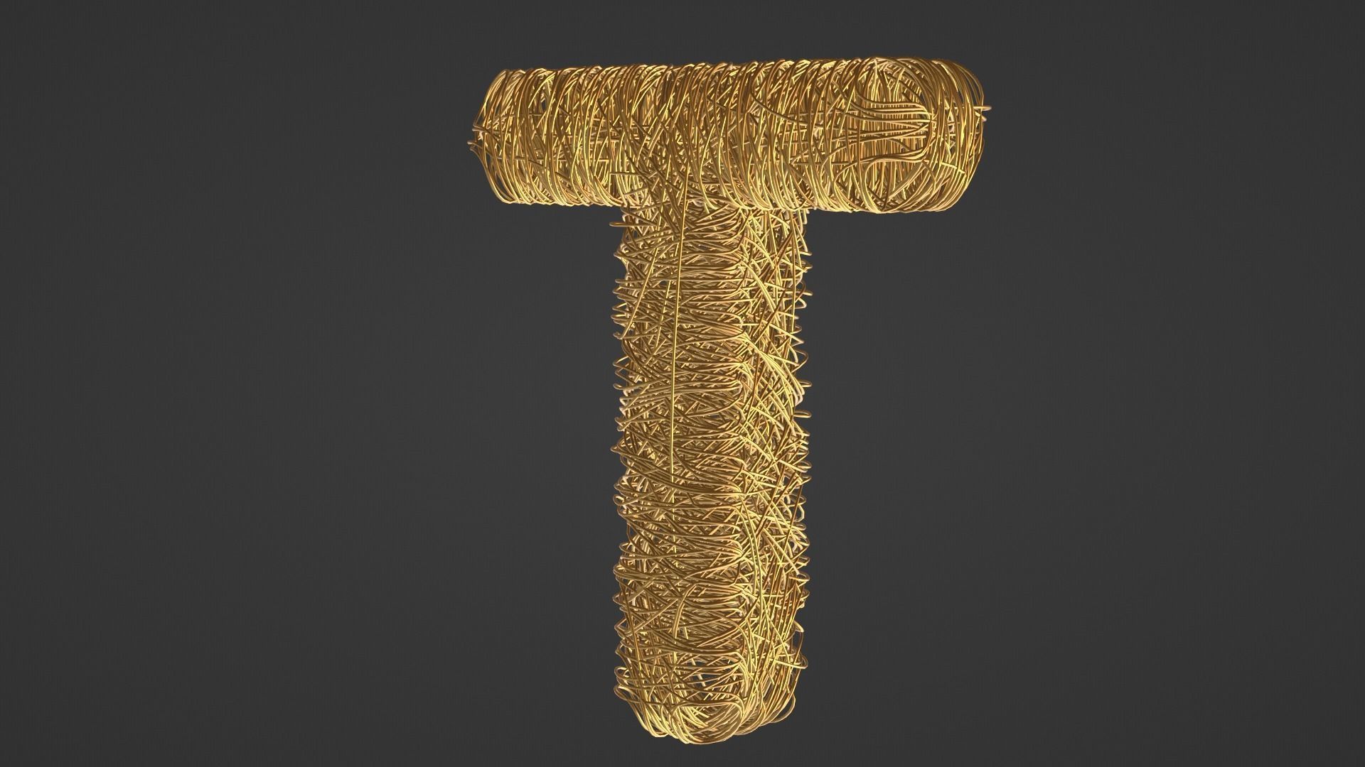 Wire Letter T free VR / AR / low-poly 3D model | CGTrader