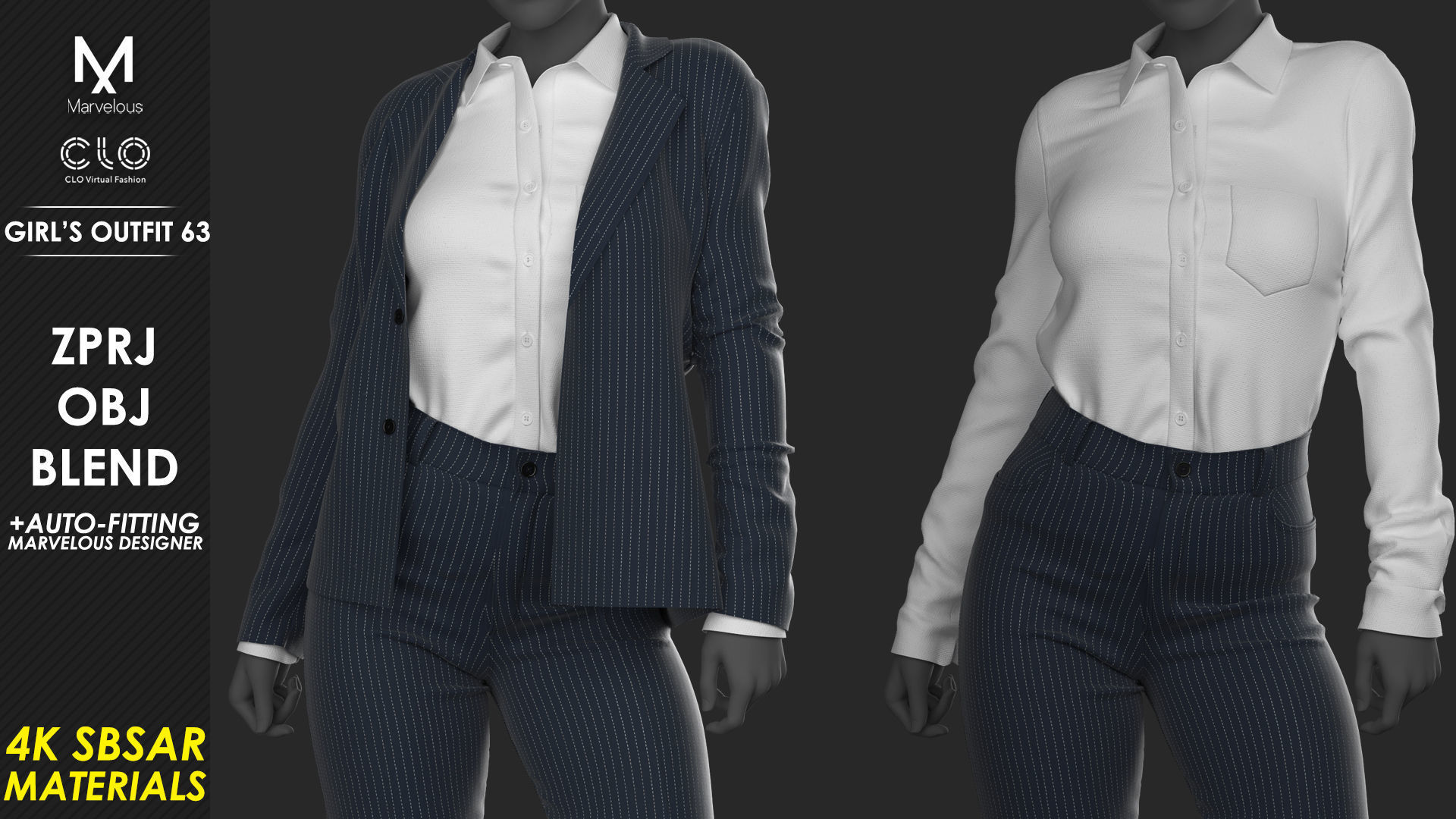 Girls Outfit 63 - Marvelous Designer 3D model | CGTrader