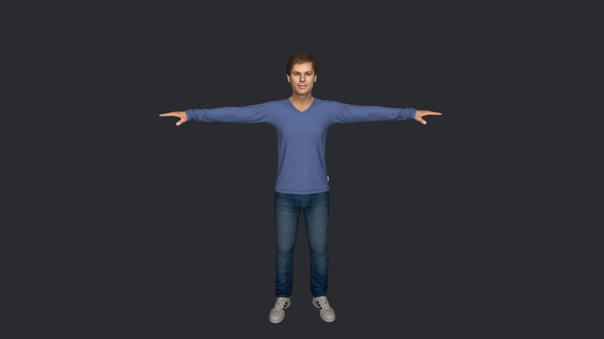 Dexter Morgan Hyper Realistic Full Body Rigged Character 3D model ...