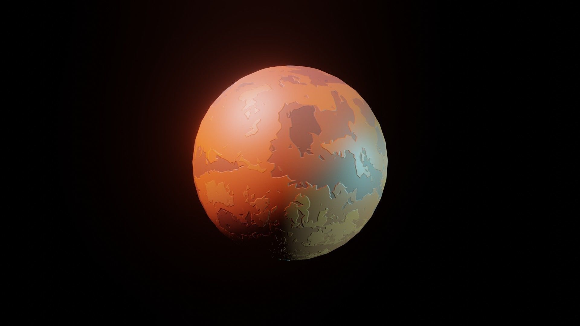 3D model Stylized Planet Mars 3D Model 2k 4k 8k Textures VR / AR / low ...