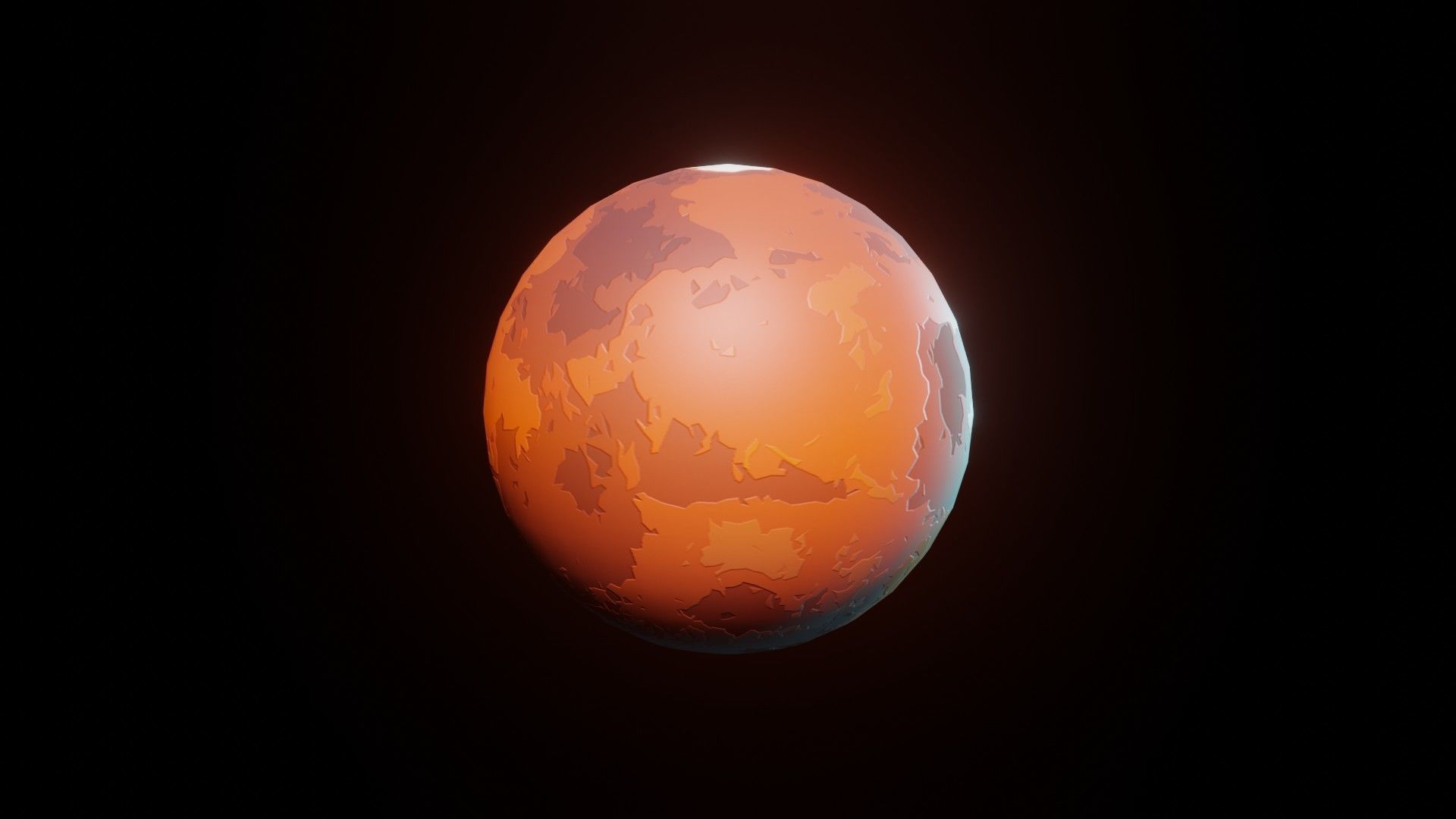 3D model Stylized Planet Mars 3D Model 2k 4k 8k Textures VR / AR / low ...