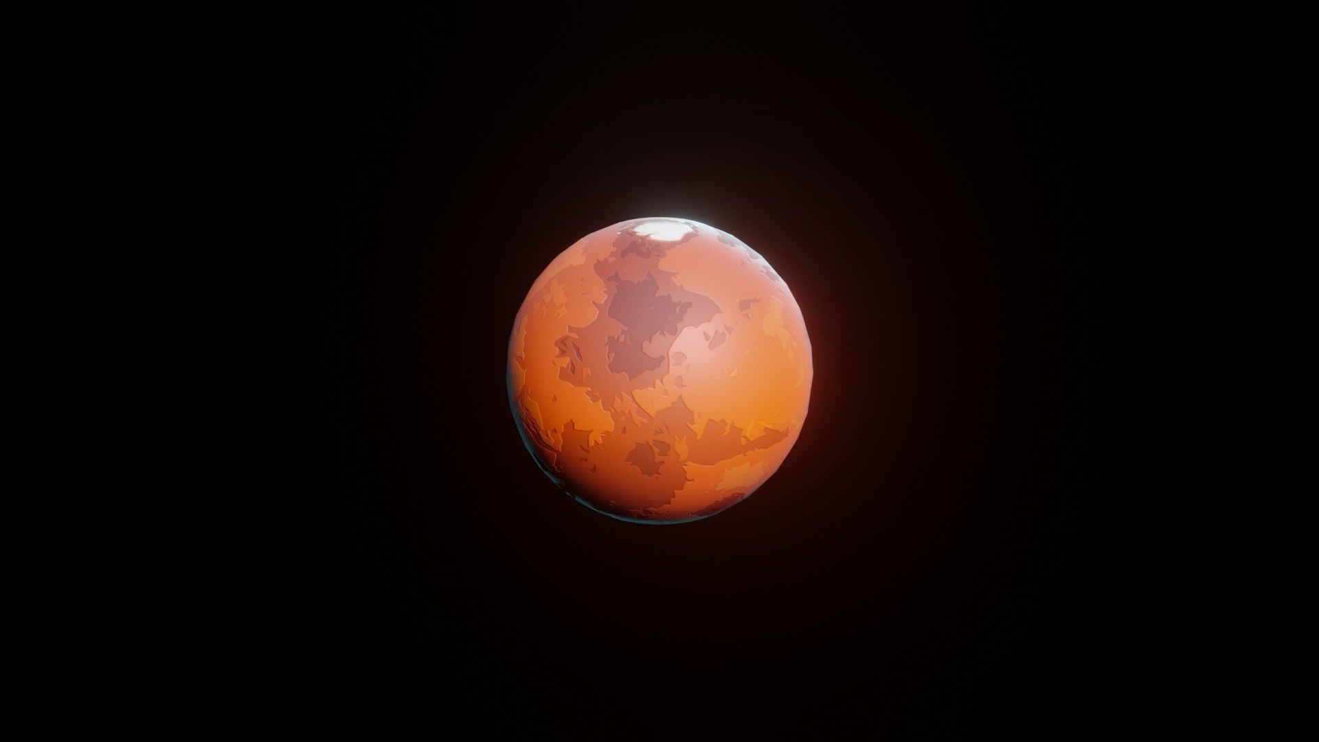 3D model Stylized Planet Mars 3D Model 2k 4k 8k Textures VR / AR / low ...