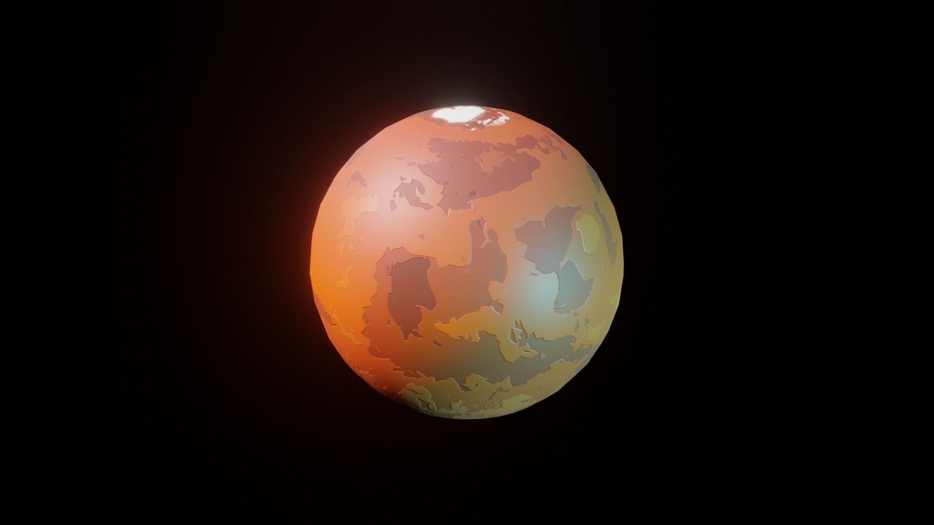 3D model Stylized Planet Mars 3D Model 2k 4k 8k Textures VR / AR / low ...