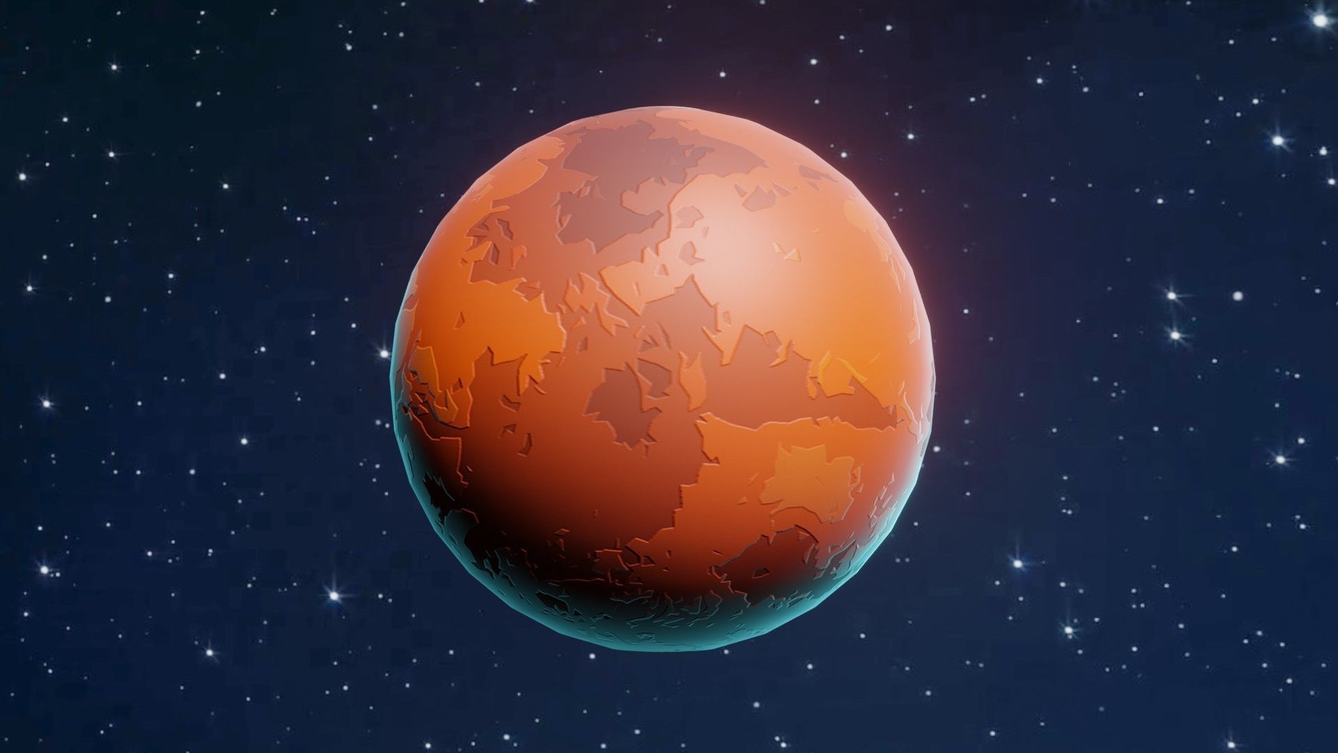 3D model Stylized Planet Mars 3D Model 2k 4k 8k Textures VR / AR / low-poly | CGTrader