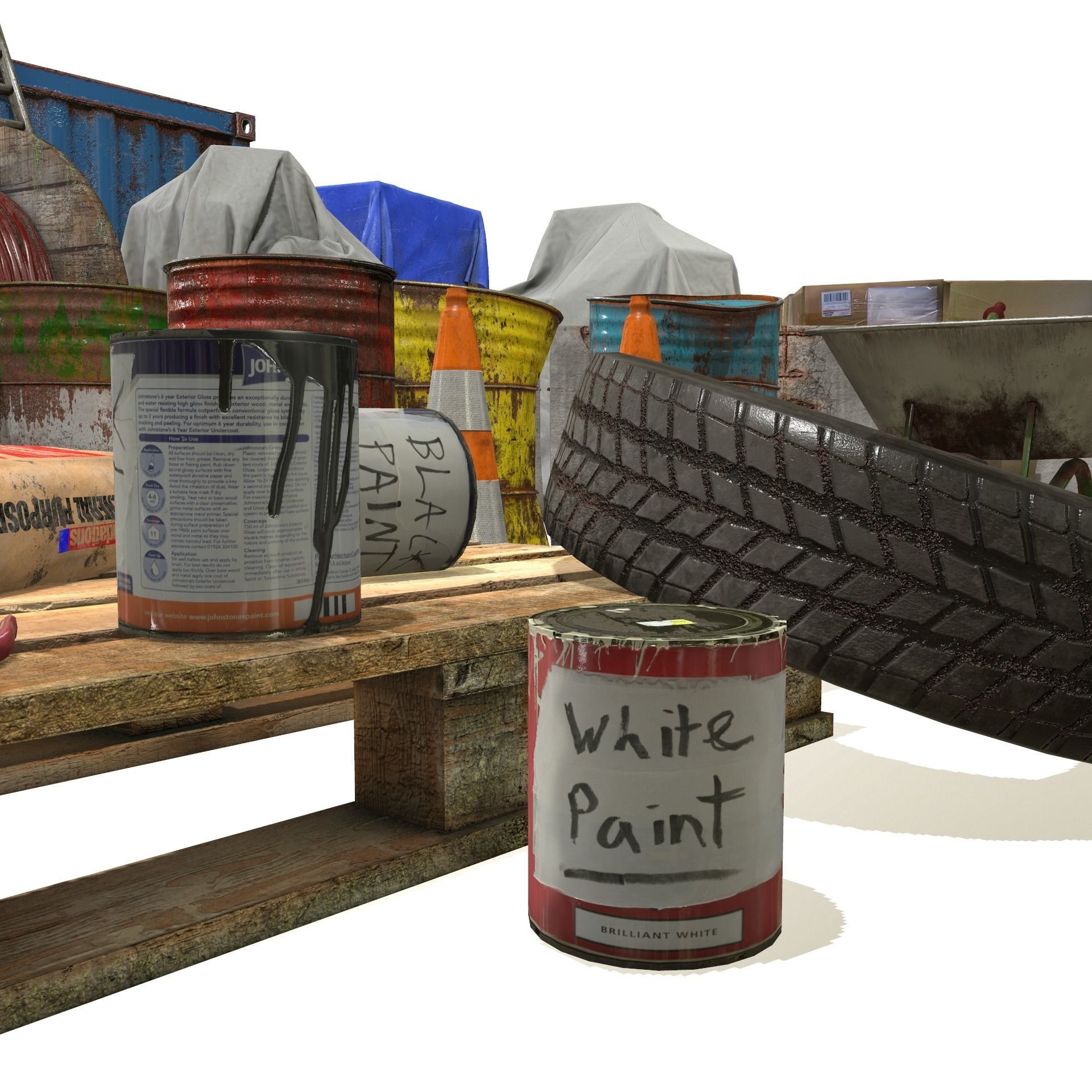 3D model Construction - Building Site - Warehouse - Game Ready Prop ...