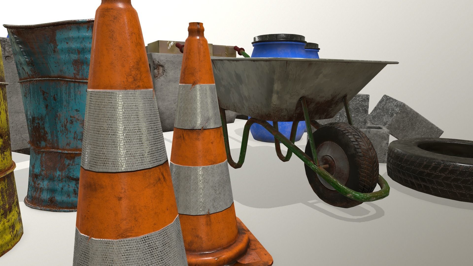 3D model Construction - Building Site - Warehouse - Game Ready Prop ...