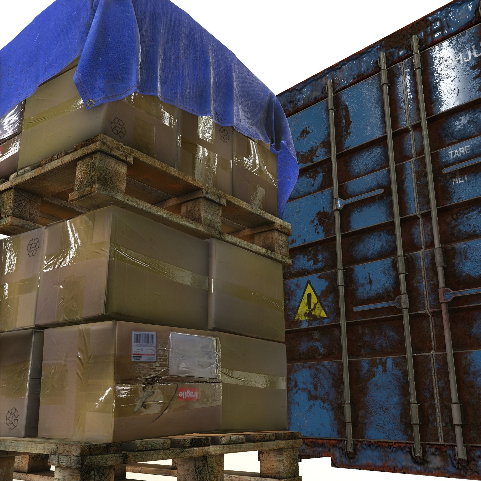 3D model Construction - Building Site - Warehouse - Game Ready Prop ...