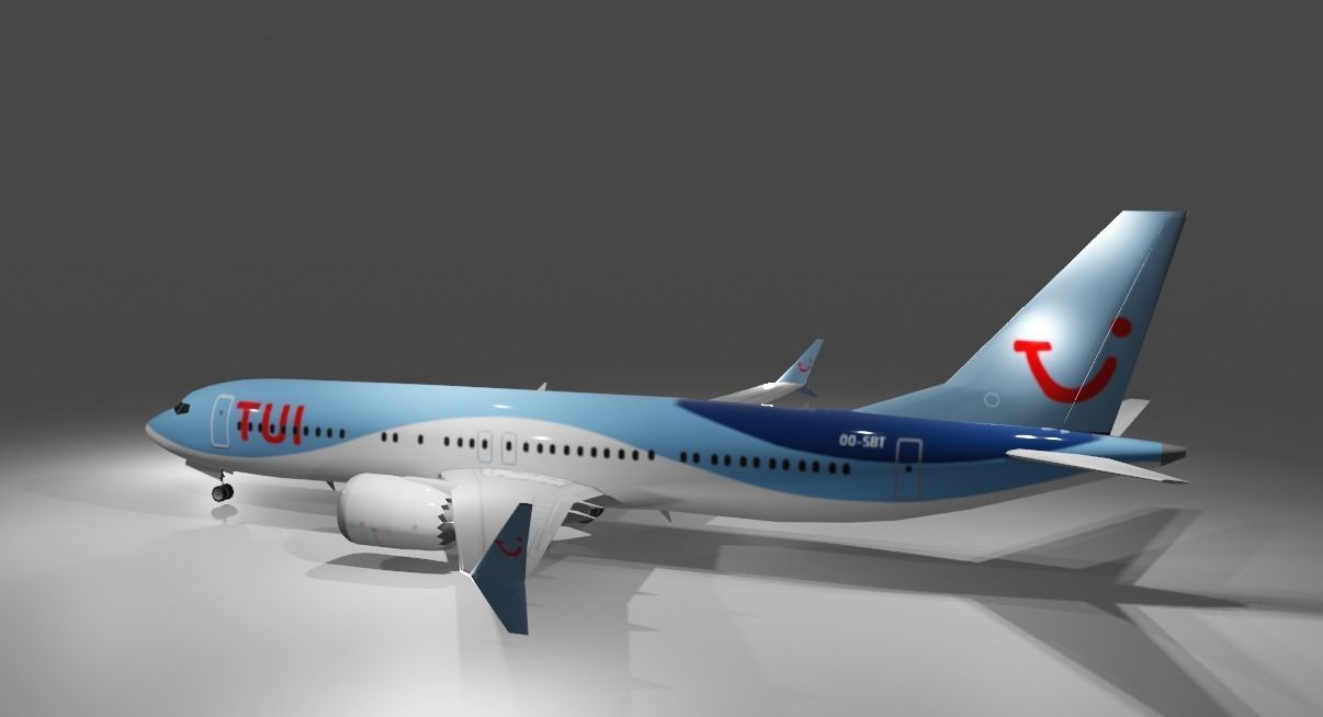 3D model TUI Airlines Boeing 737max 8 3d model with cockpit VR / AR ...