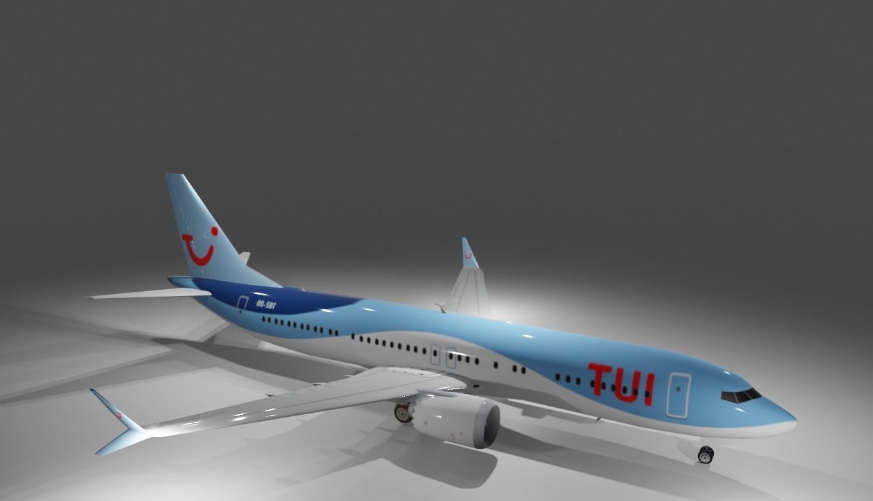 3D model TUI Airlines Boeing 737max 8 3d model with cockpit VR / AR ...