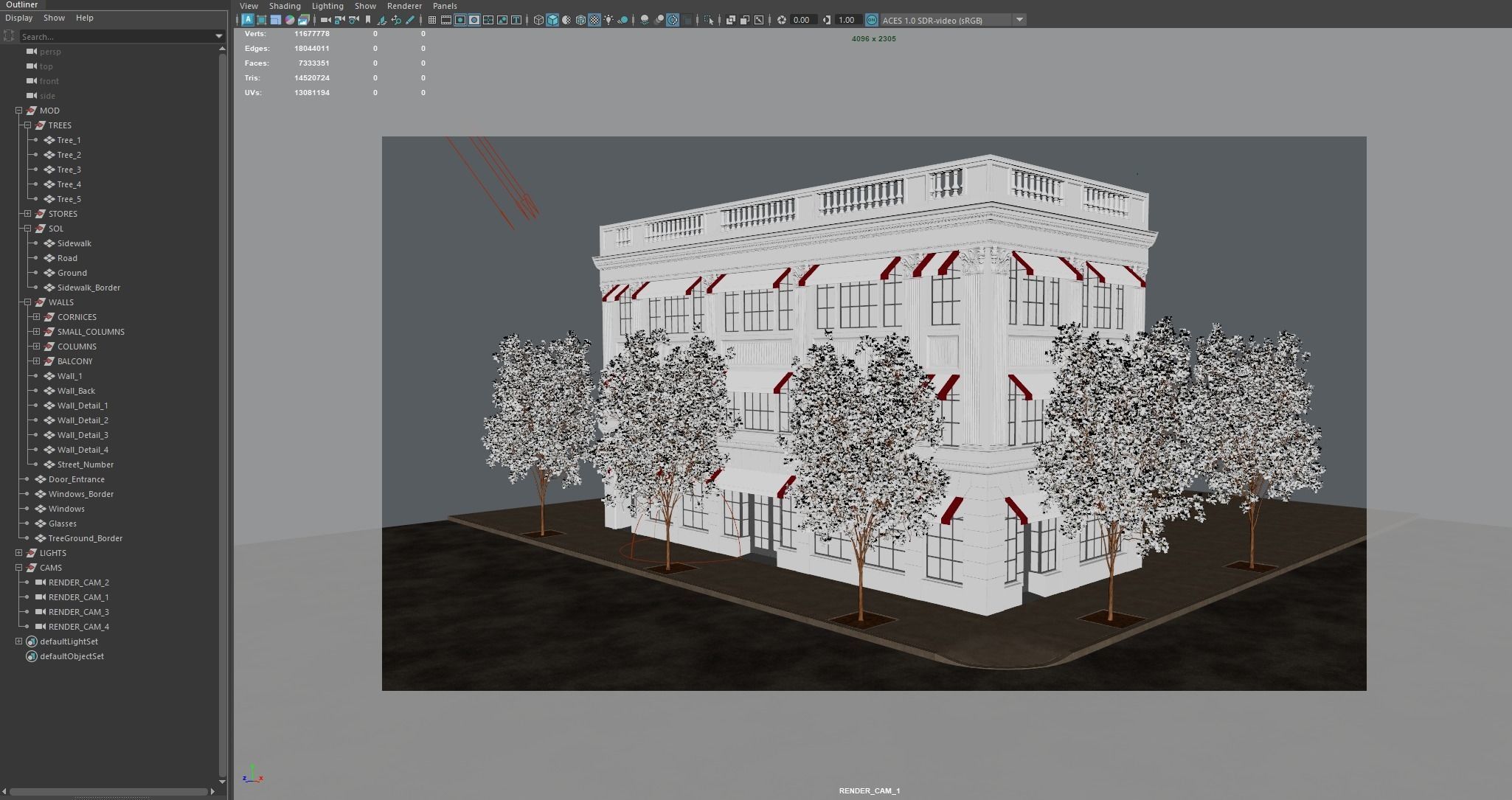 Classic Restaurant or Shop Building 3D model | CGTrader
