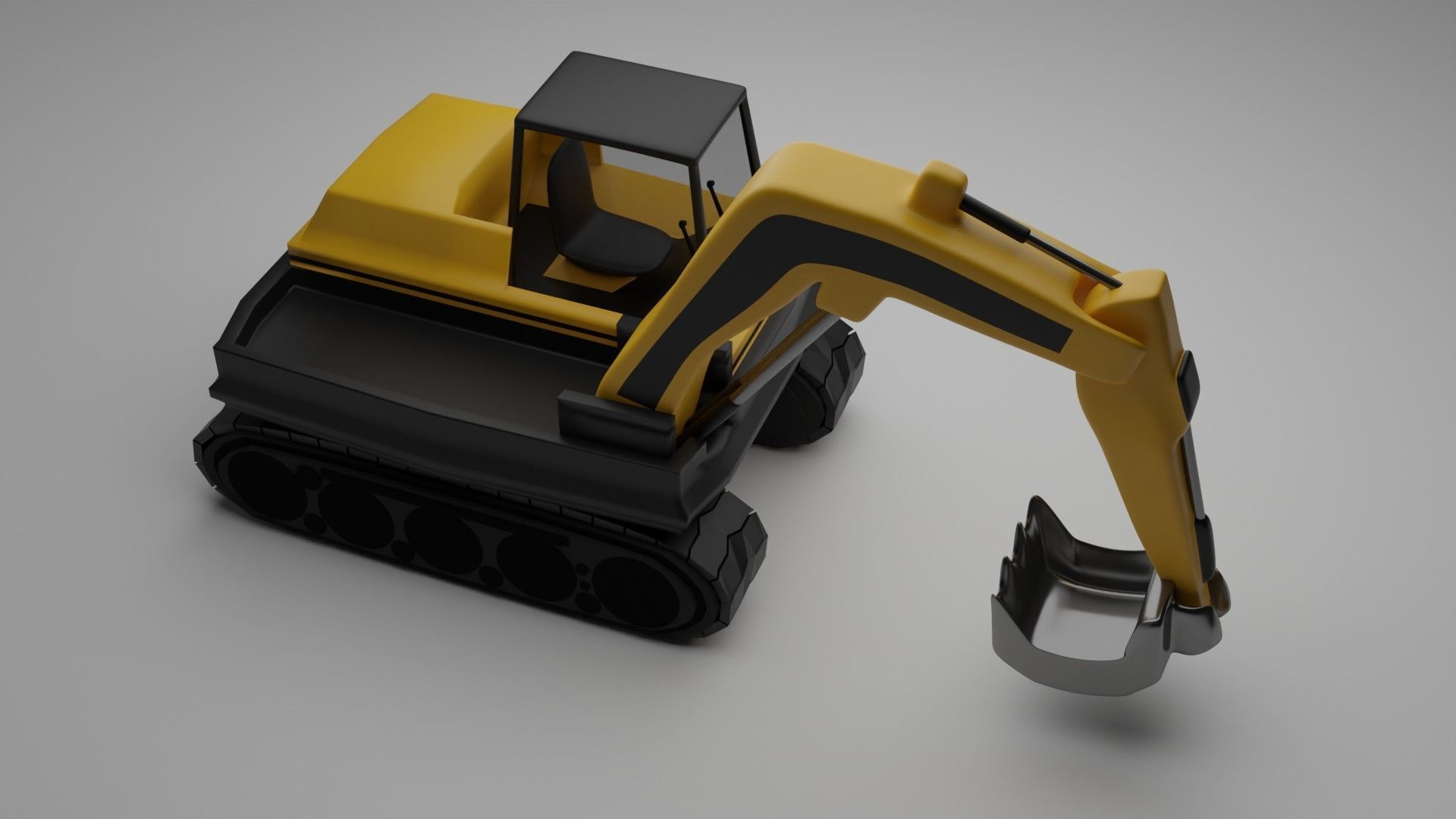 Excavator Simple free 3D model rigged | CGTrader