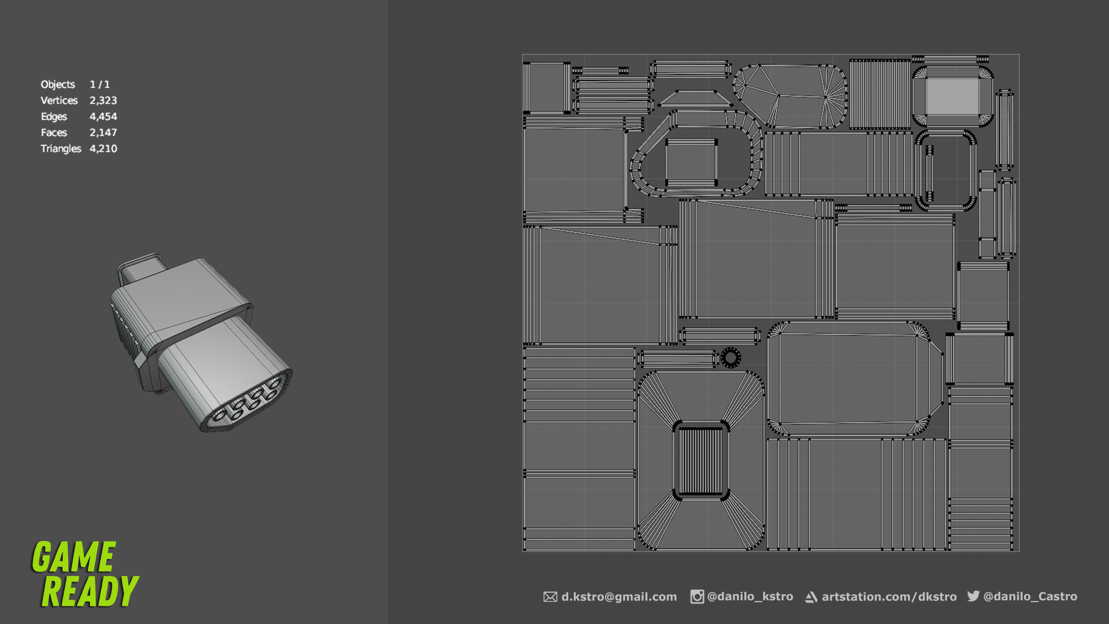 3D model NES Console - Nintendo 8 Bits - Lowpoly - 4K Textures VR / AR ...