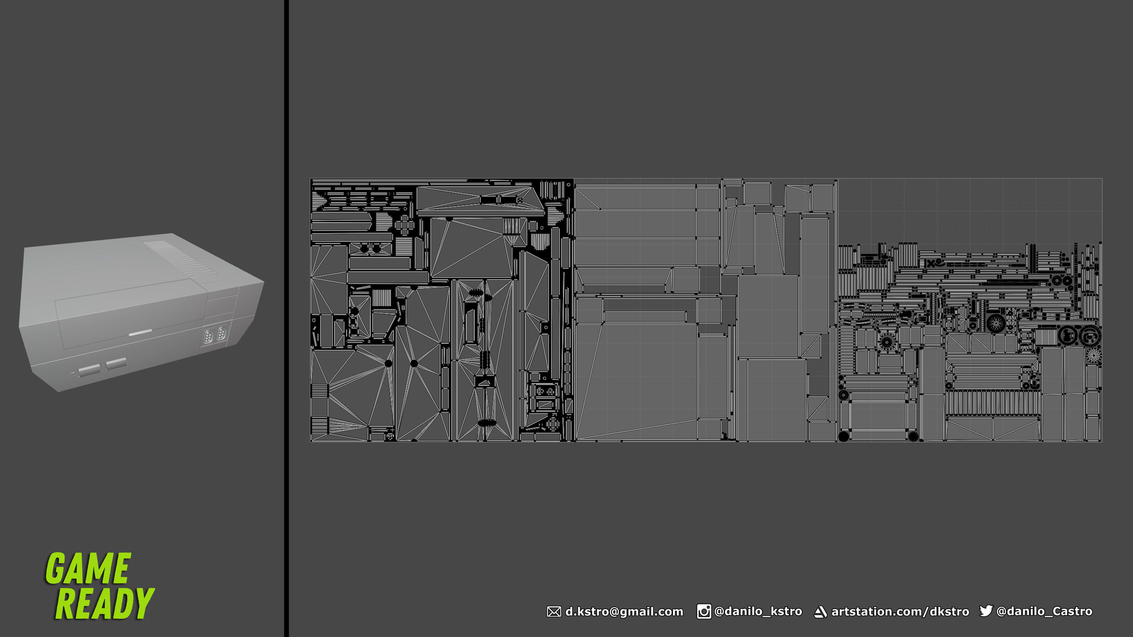 3D model NES Console - Nintendo 8 Bits - Lowpoly - 4K Textures VR / AR ...