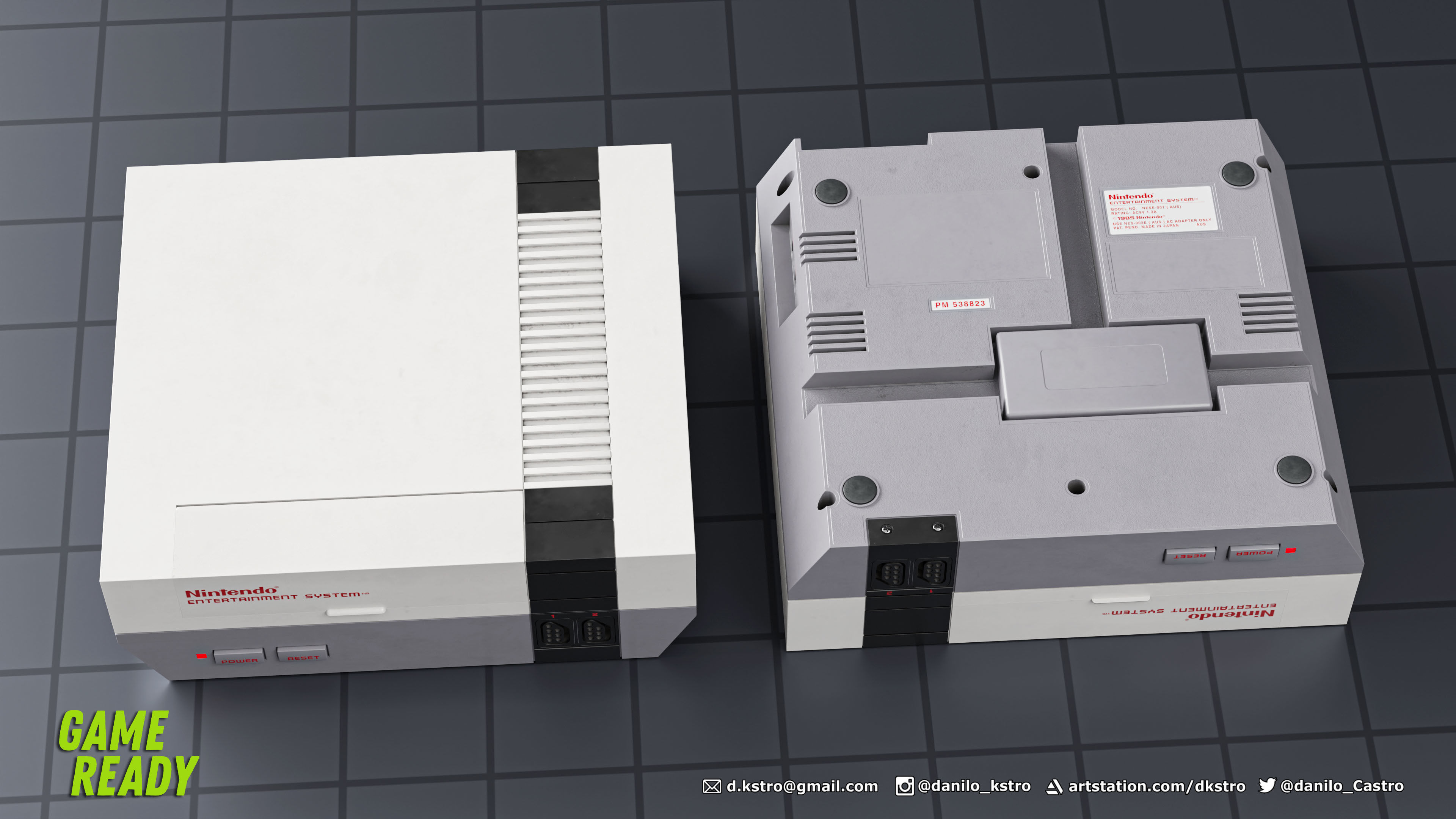 3D model NES Console - Nintendo 8 Bits - Lowpoly - 4K Textures VR / AR ...