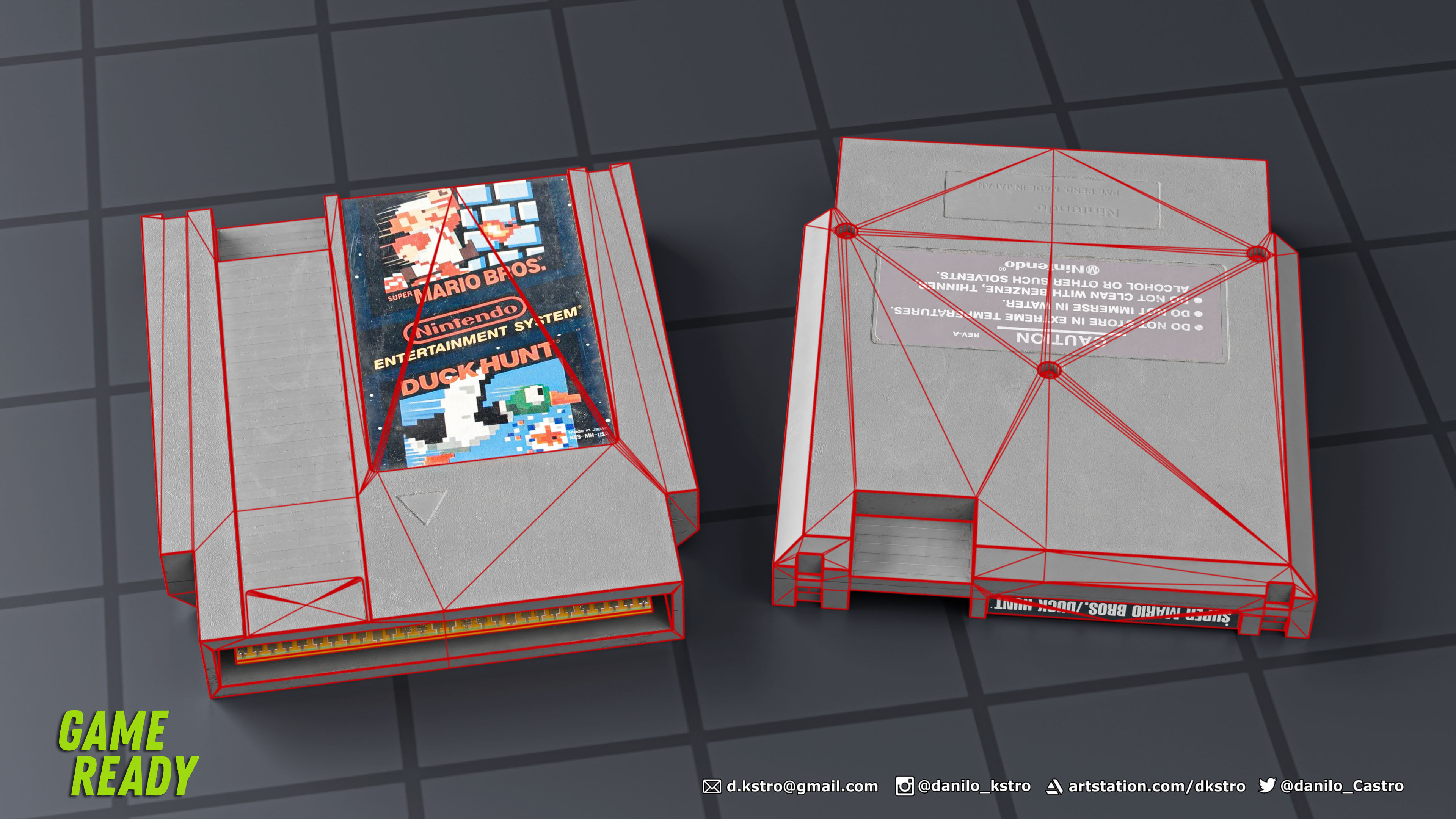 3D model NES Console - Nintendo 8 Bits - Lowpoly - 4K Textures VR / AR ...