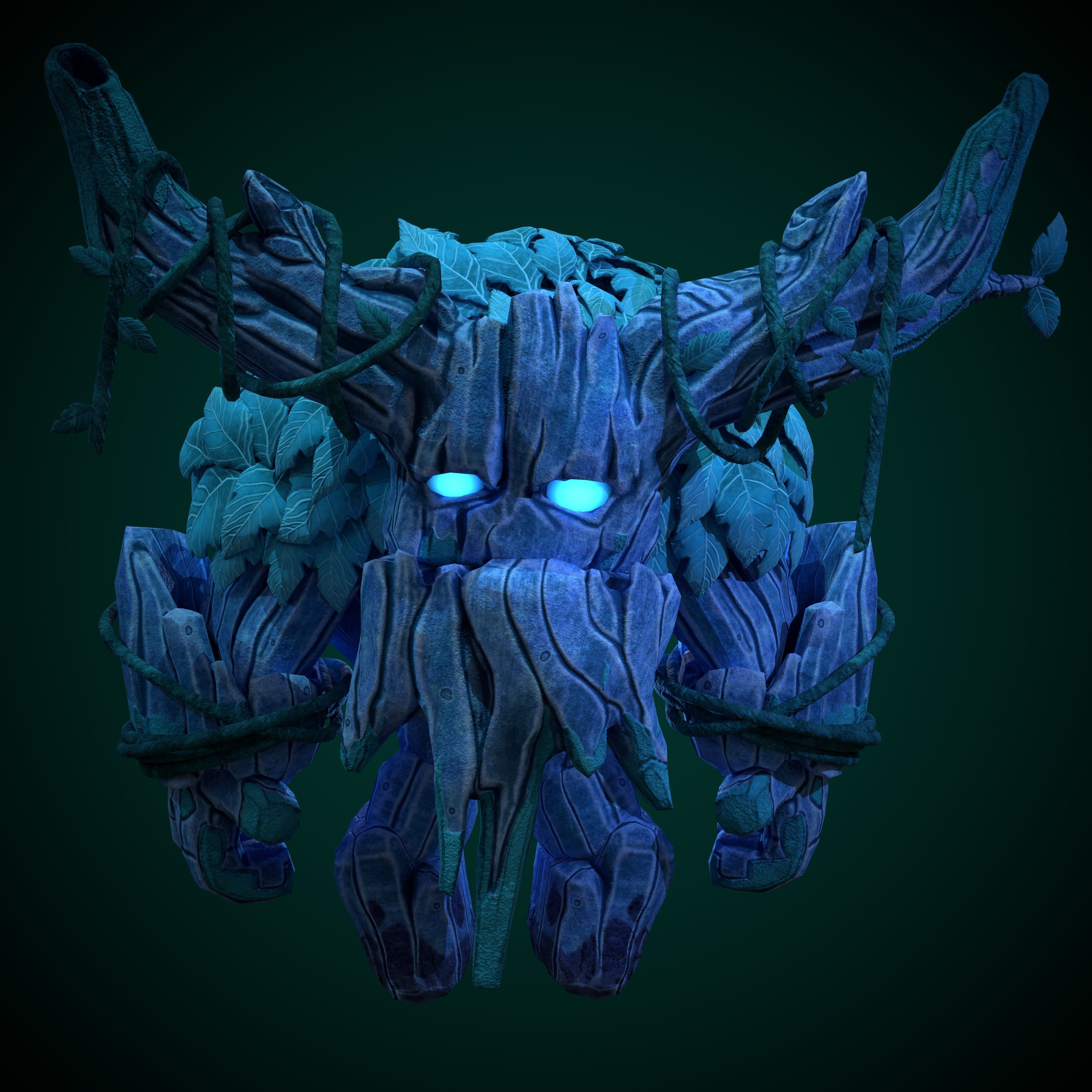 3D model Wooden Golem Treant- Nature Spirit VR / AR / low-poly | CGTrader