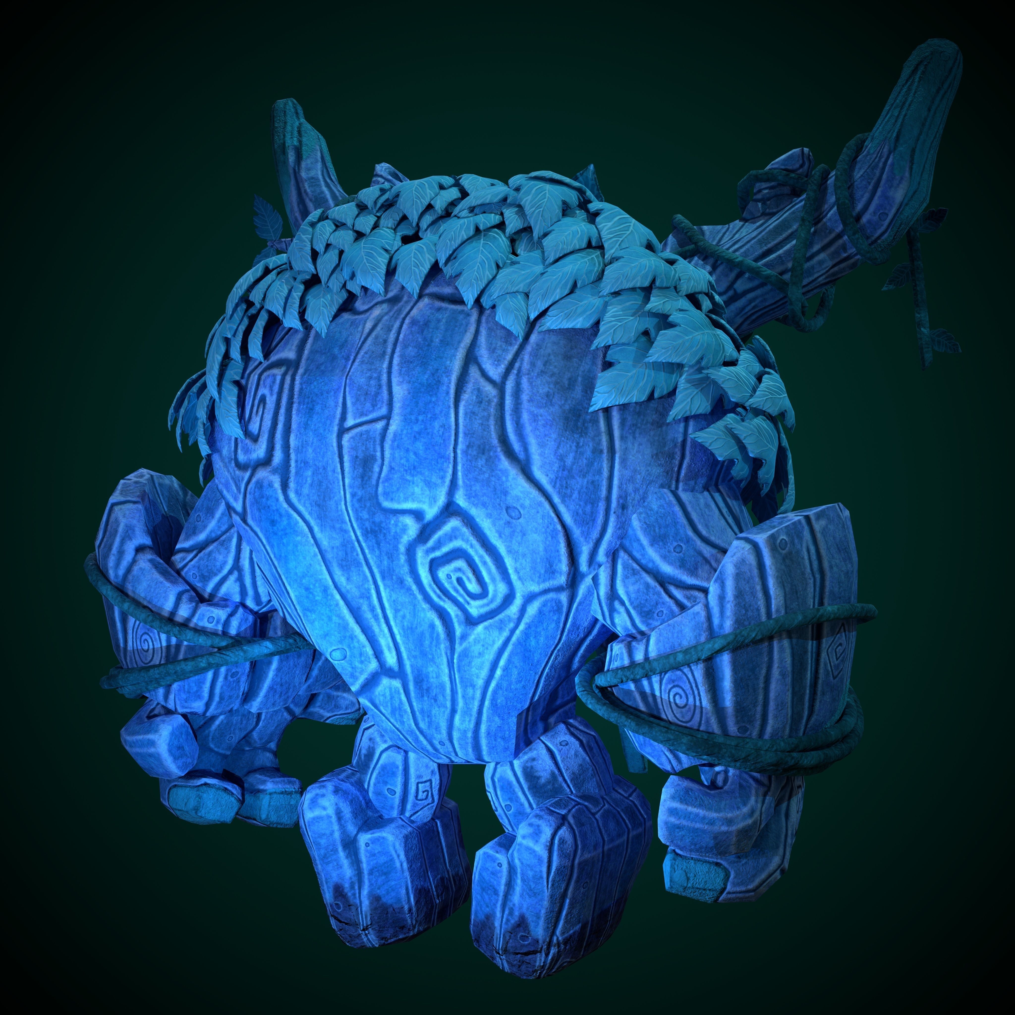 3D model Wooden Golem Treant- Nature Spirit VR / AR / low-poly | CGTrader