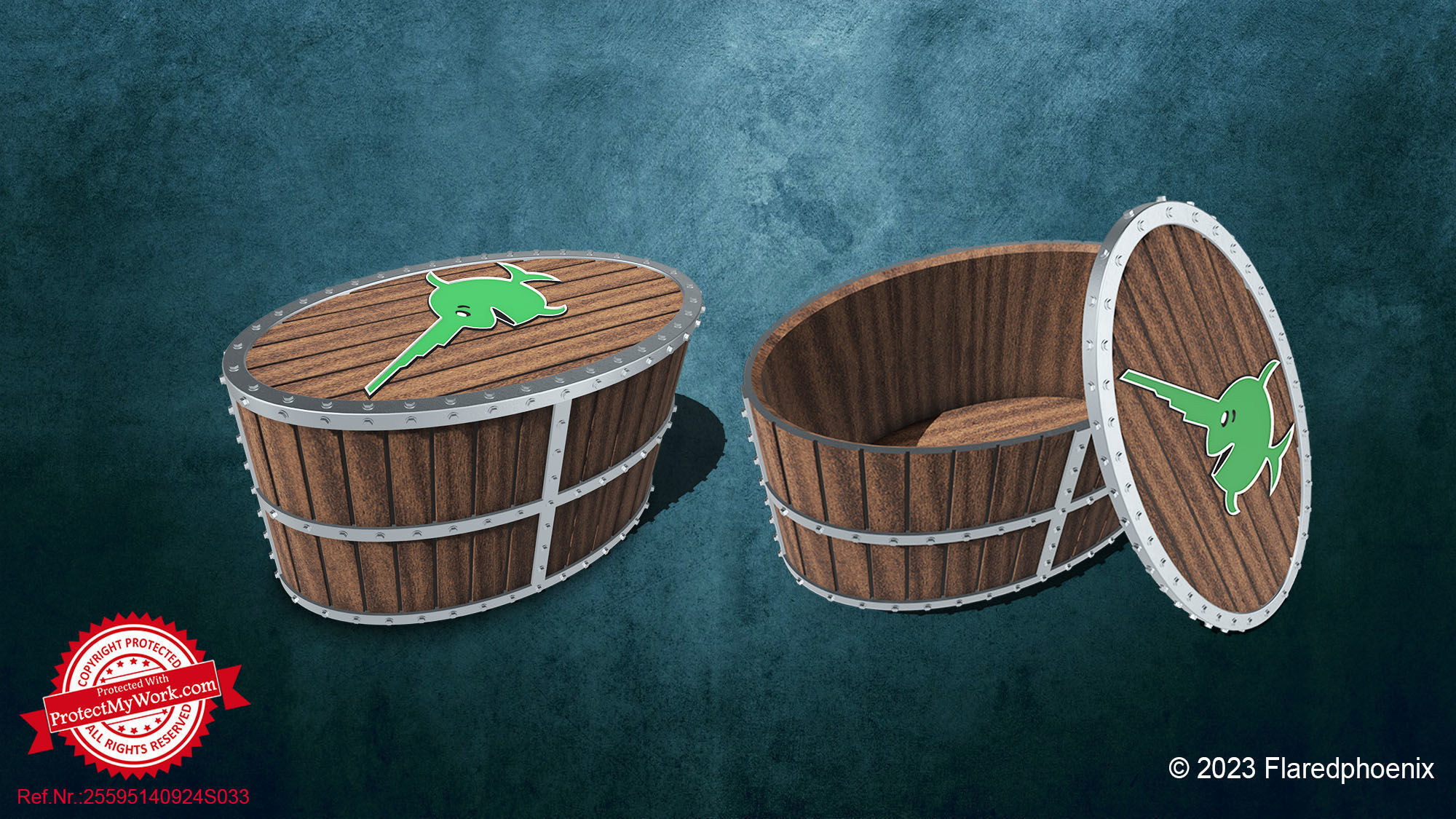 Marine Emblem Box 3D model 3D printable | CGTrader
