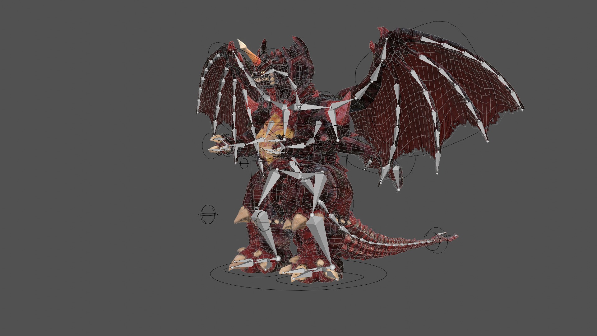 3D model Destoroyah Kaiju low-poly 3d rigged model VR / AR / low-poly ...