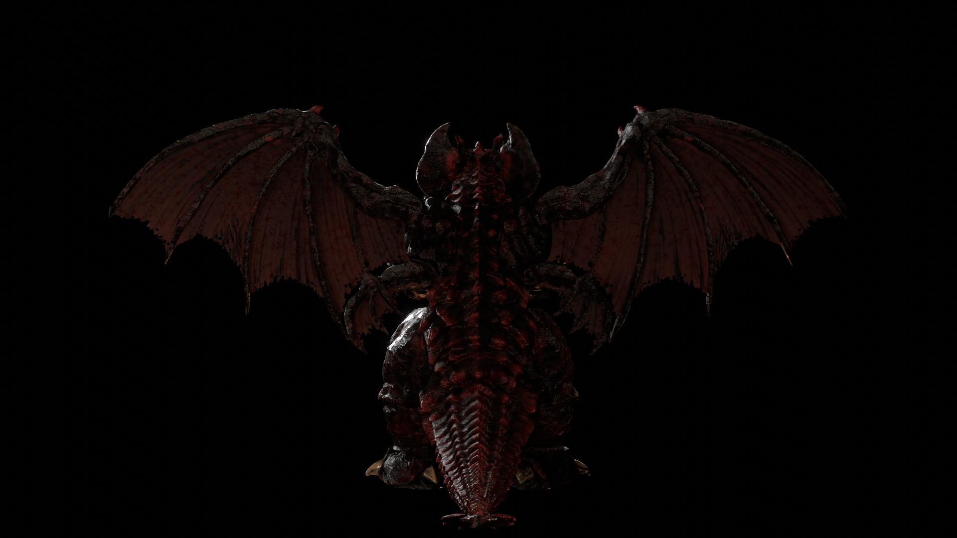 3D model Destoroyah Kaiju low-poly 3d rigged model VR / AR / low-poly ...