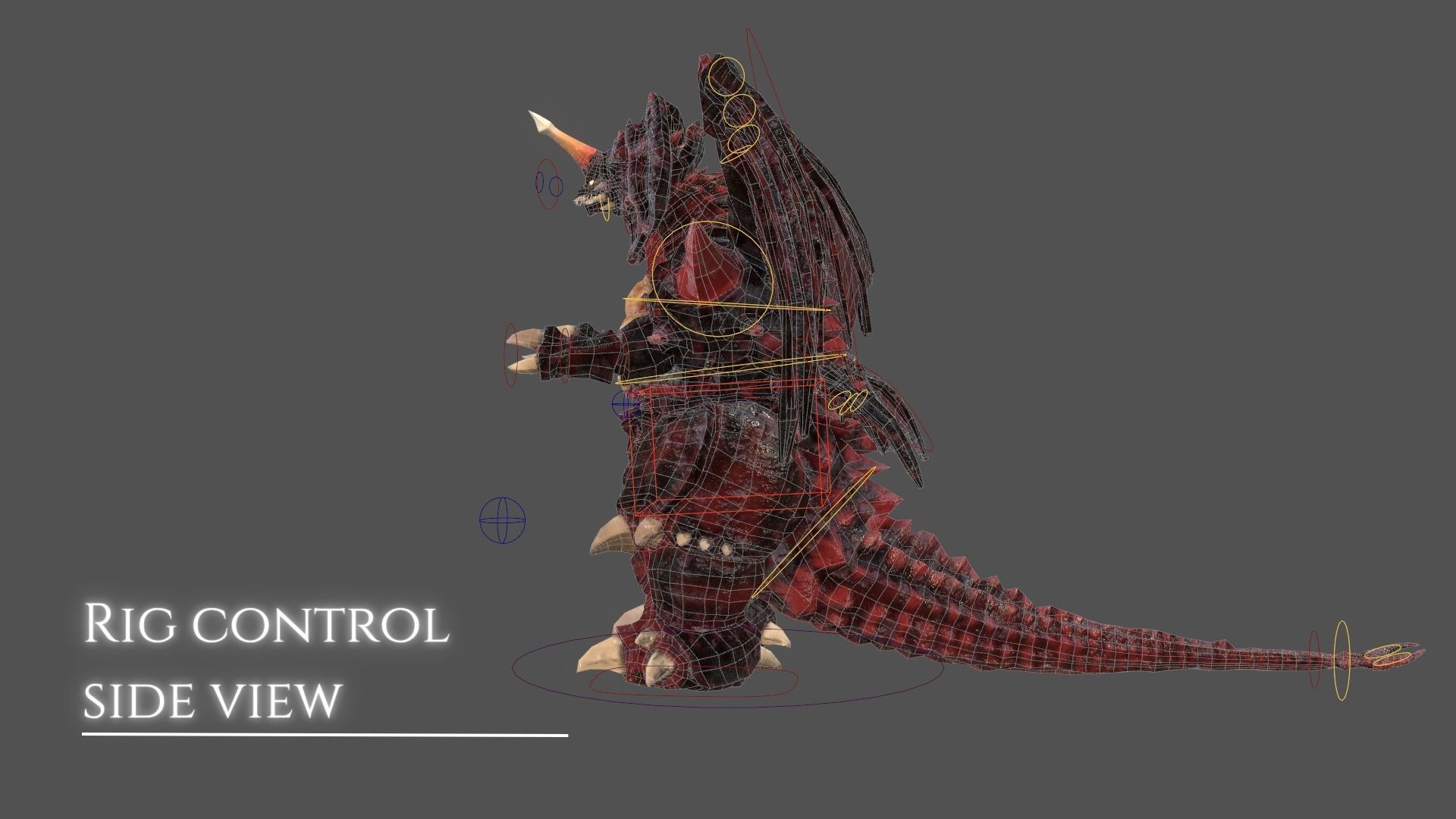 3D model Destoroyah Kaiju low-poly 3d rigged model VR / AR / low-poly ...