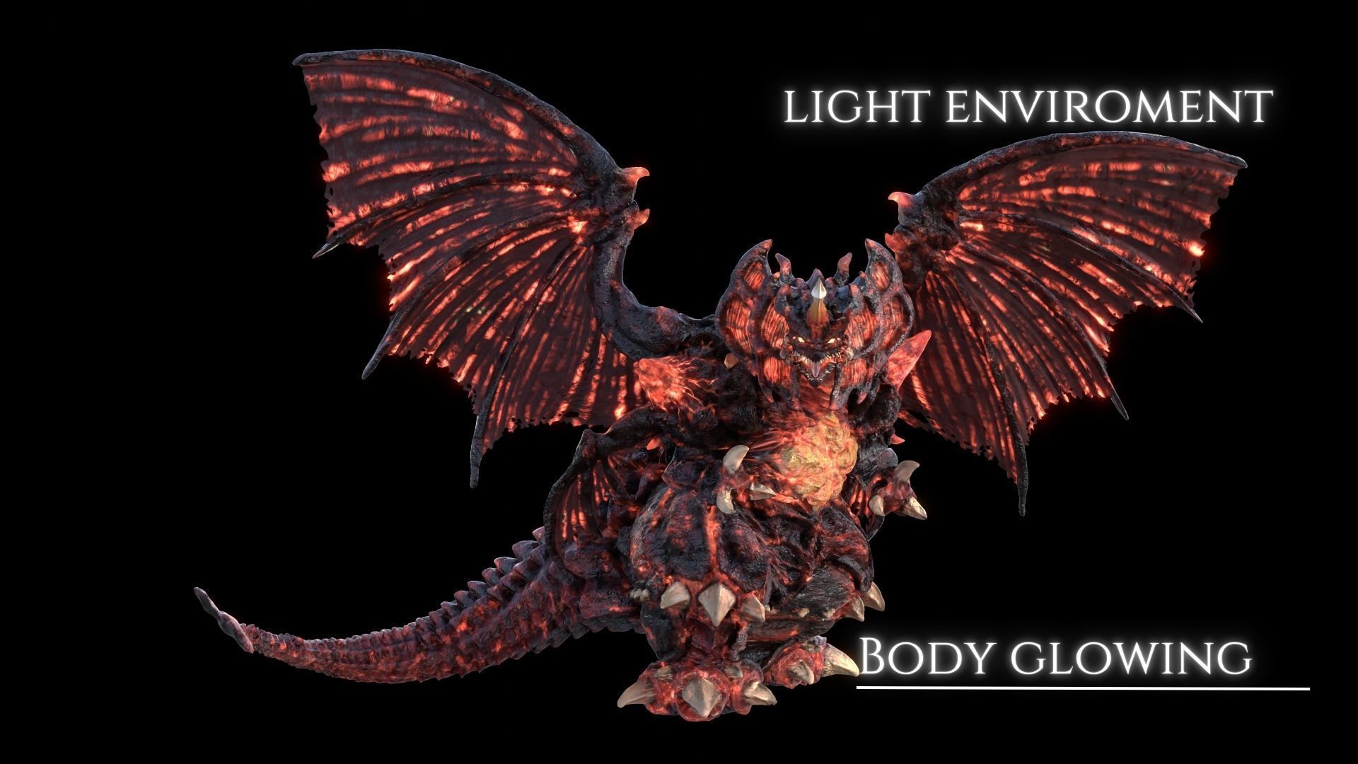 3D model Destoroyah Kaiju low-poly 3d rigged model VR / AR / low-poly ...
