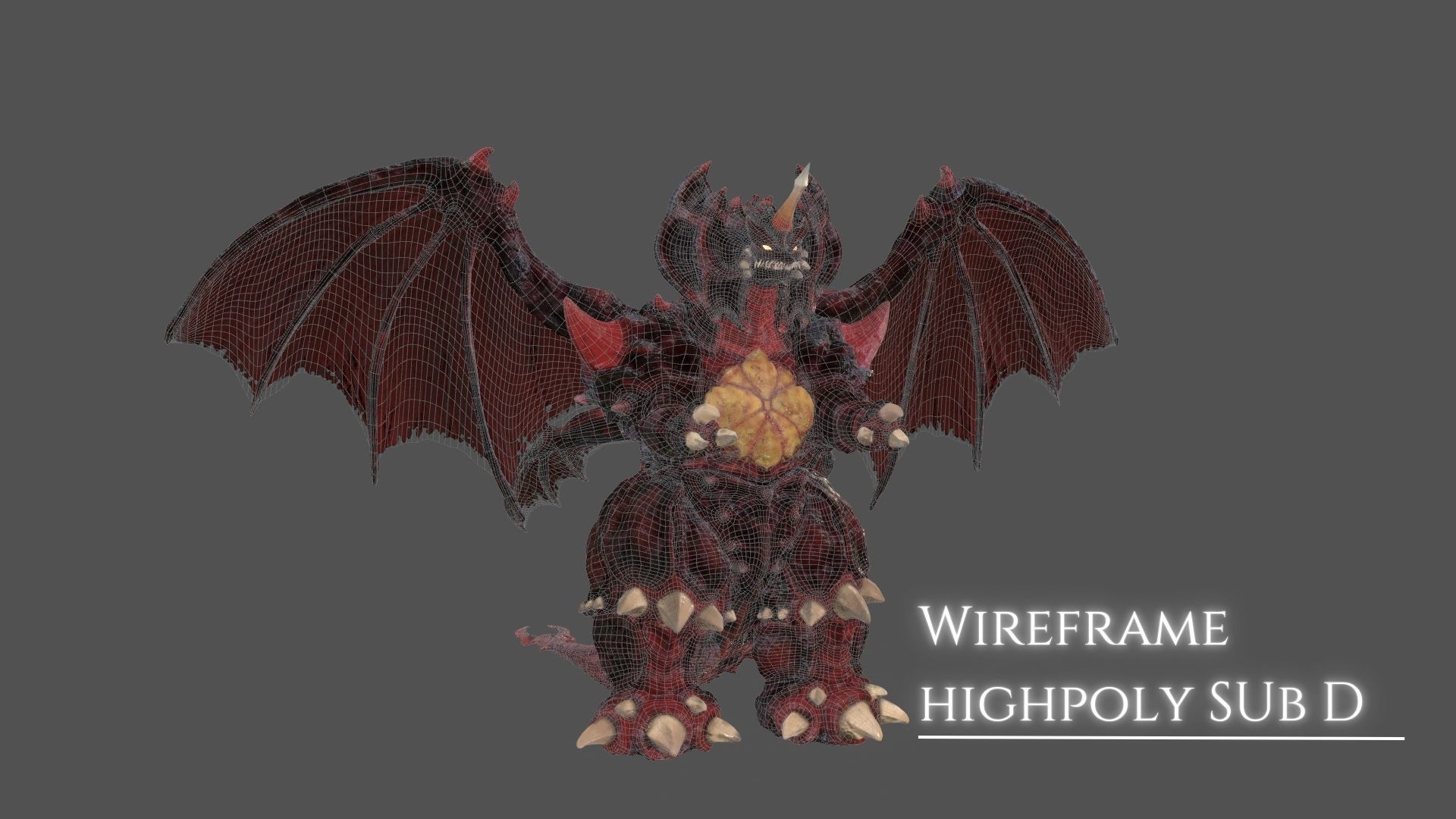 3D model Destoroyah Kaiju low-poly 3d rigged model VR / AR / low-poly ...