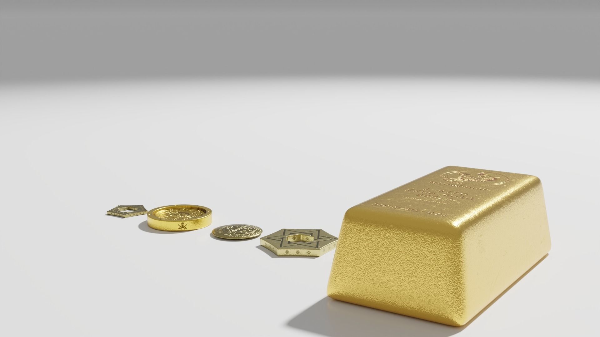 Gold Coins free 3D model | CGTrader