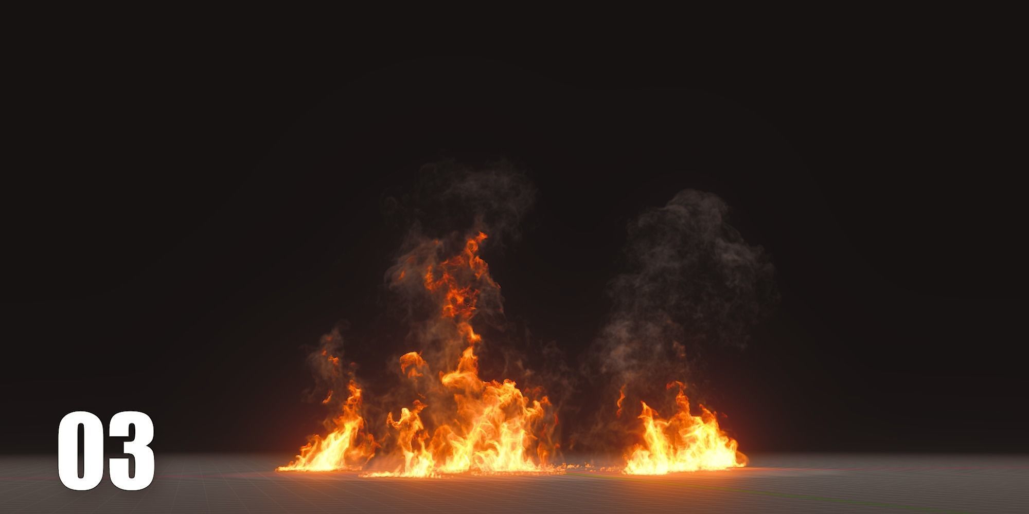 Simple Fire Pack 10 Animated VDB Models 3D model animated | CGTrader