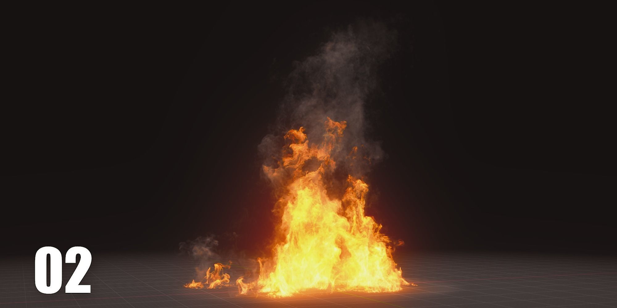Simple Fire Pack 10 Animated VDB Models 3D model animated | CGTrader