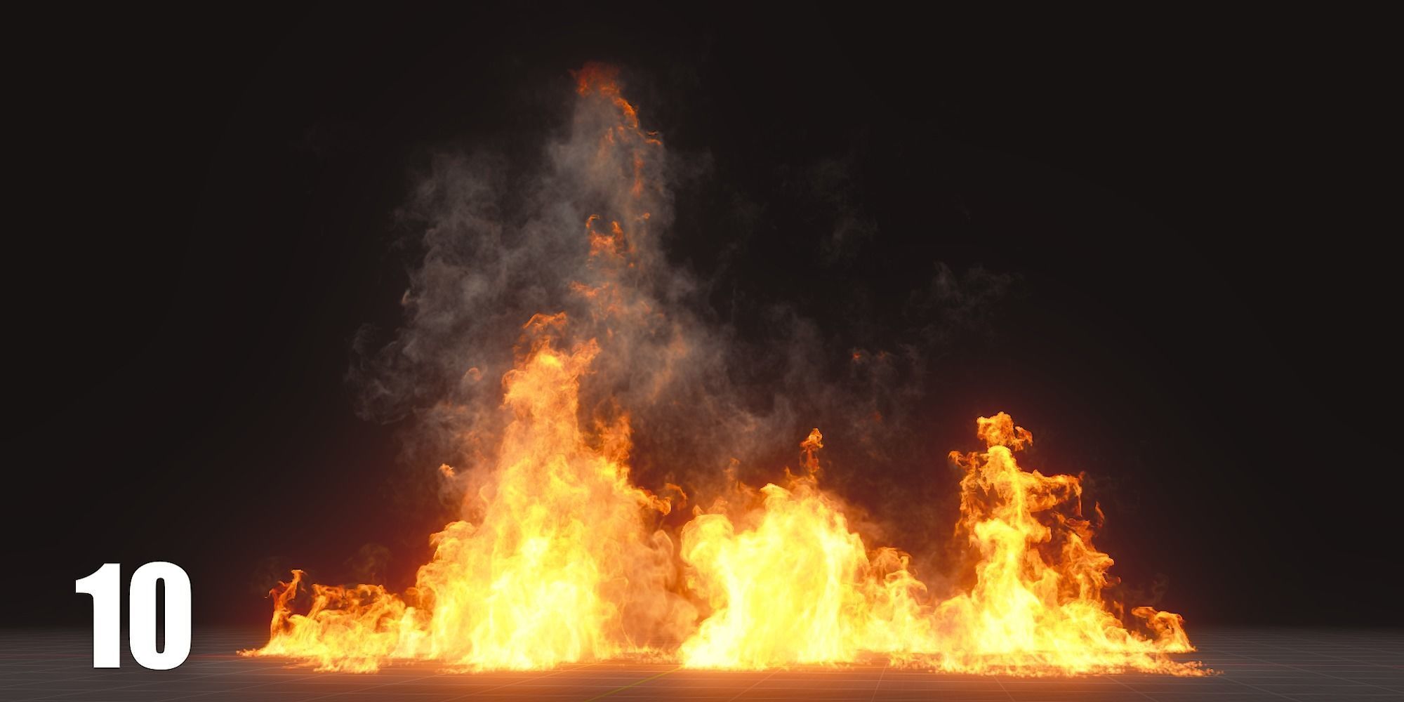 Simple Fire Pack 10 Animated VDB Models 3D model animated | CGTrader