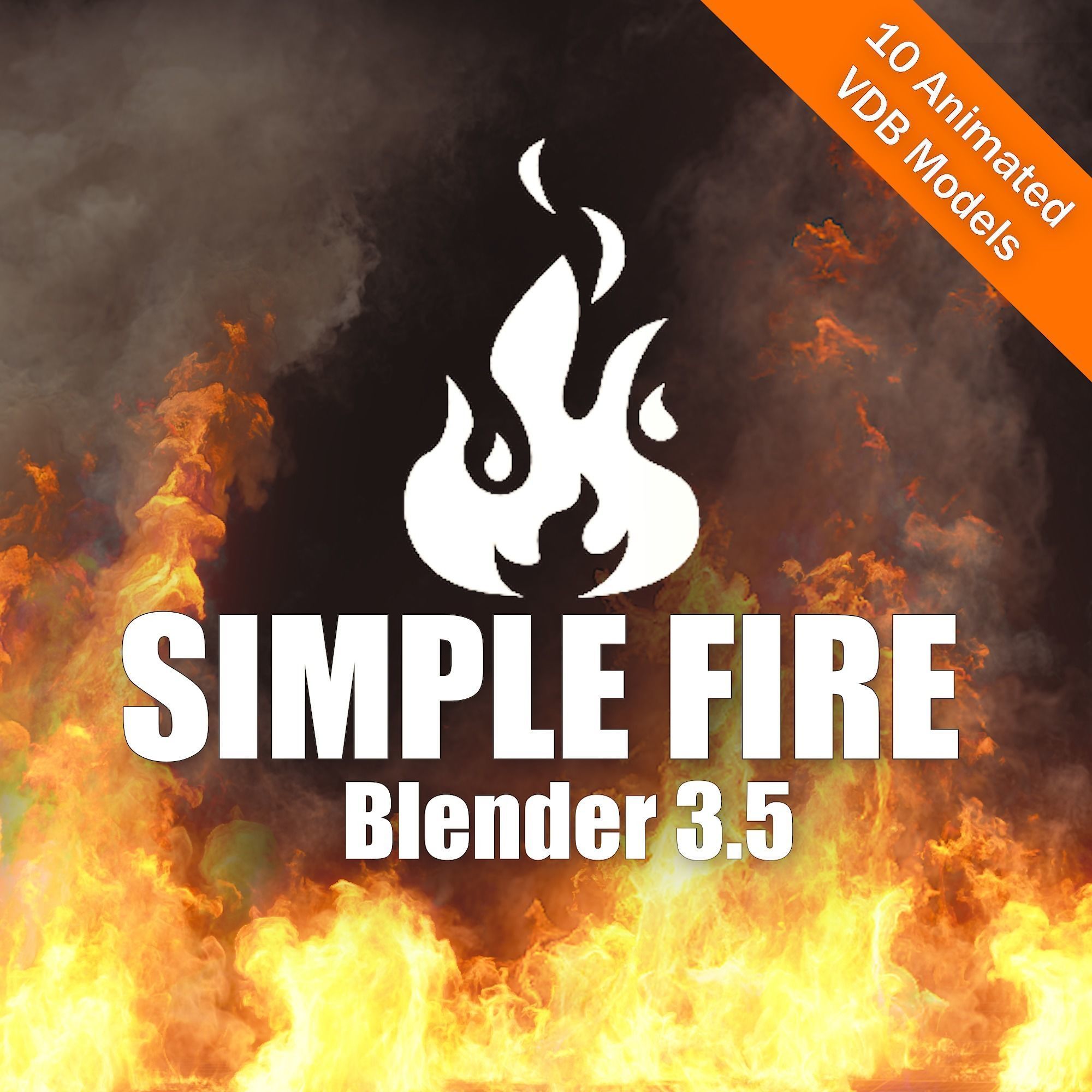 Simple Fire Pack 10 Animated VDB Models 3D model animated | CGTrader