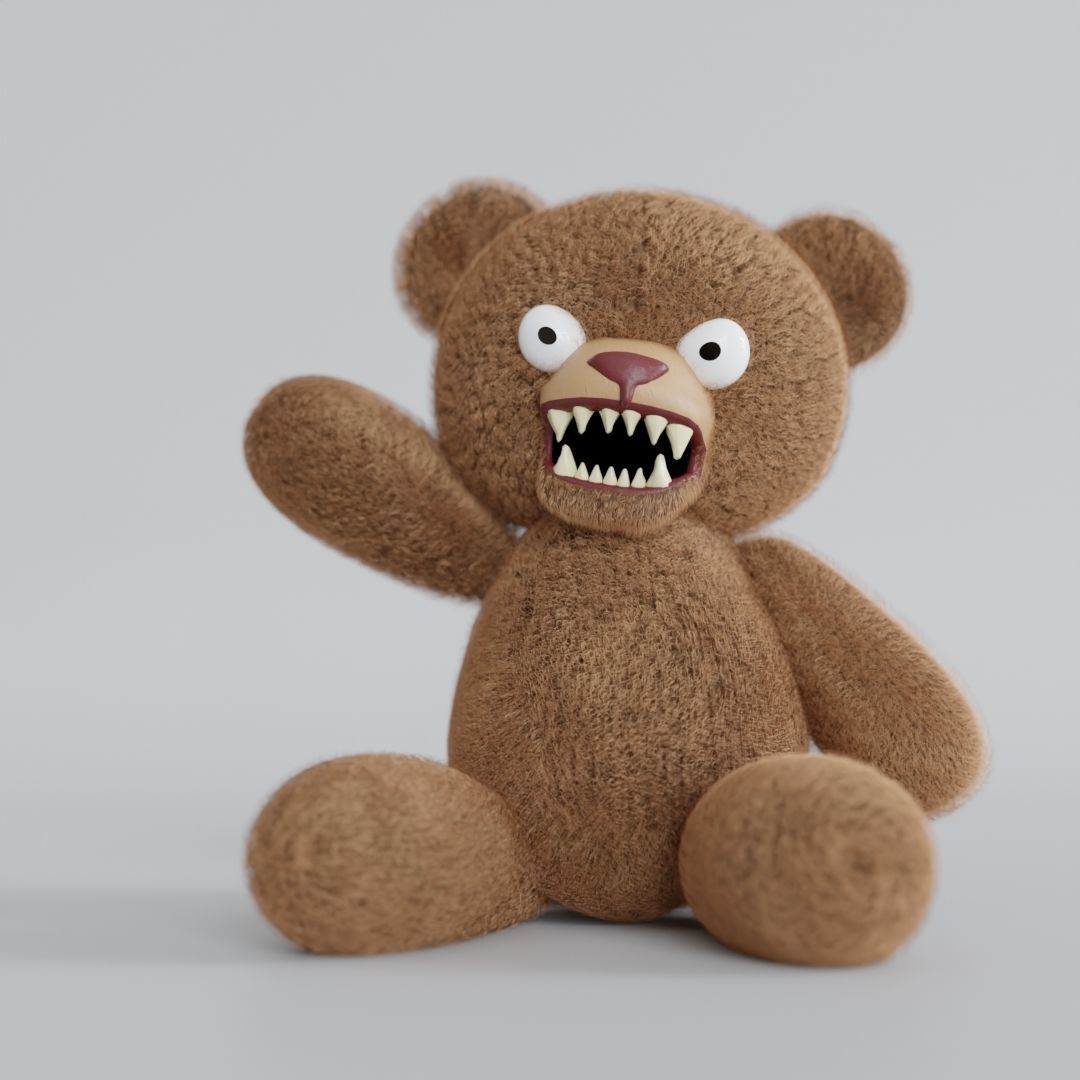 Evil Teddy Bear 3D model rigged | CGTrader