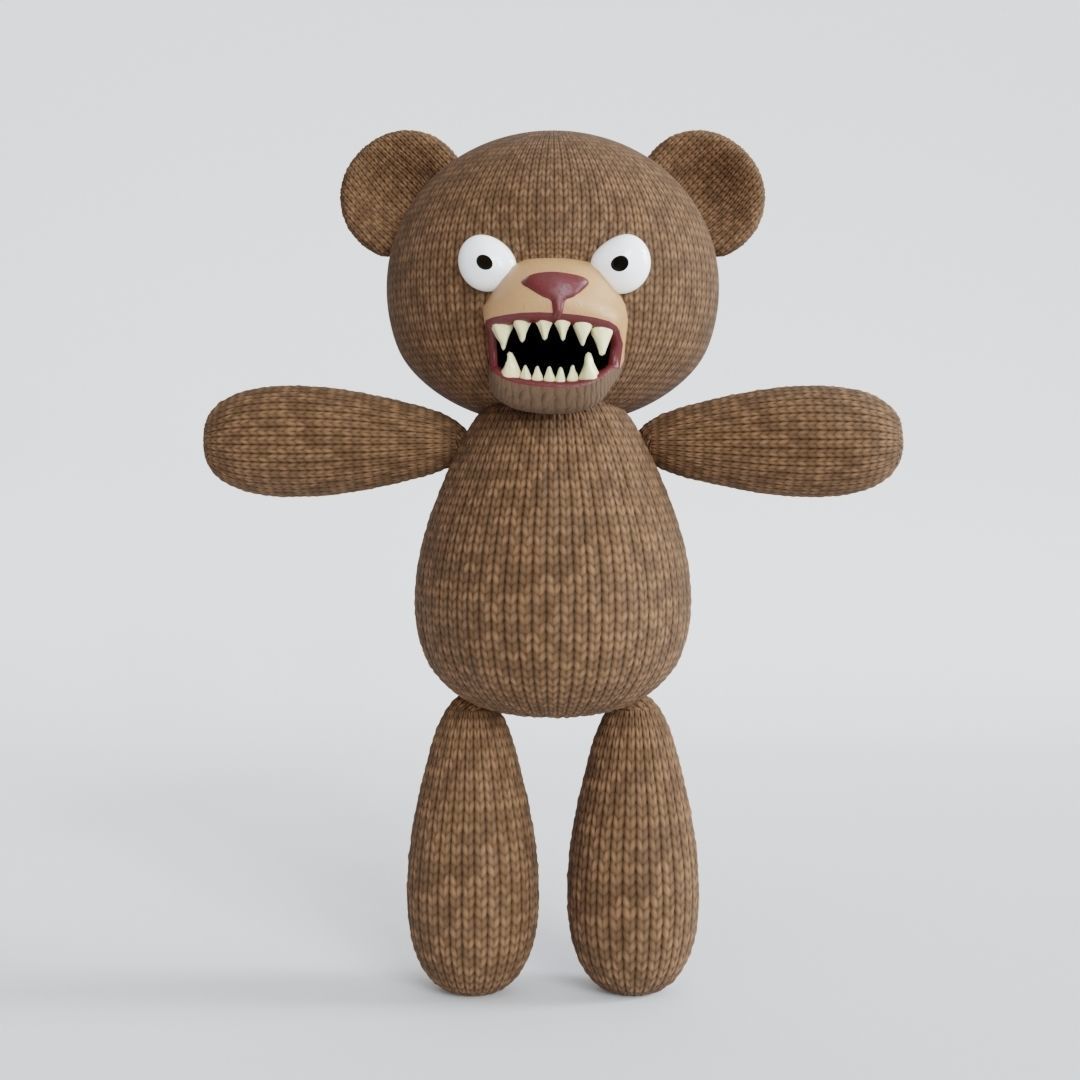 Evil Teddy Bear 3D model rigged | CGTrader