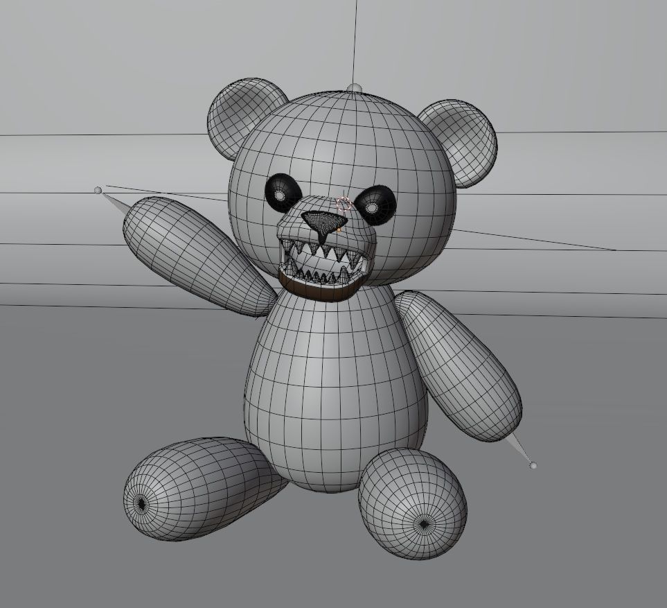 Evil Teddy Bear 3D model rigged | CGTrader
