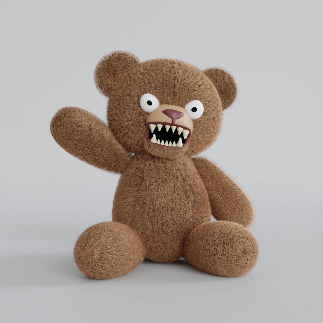 Evil Teddy Bear 3D model rigged | CGTrader