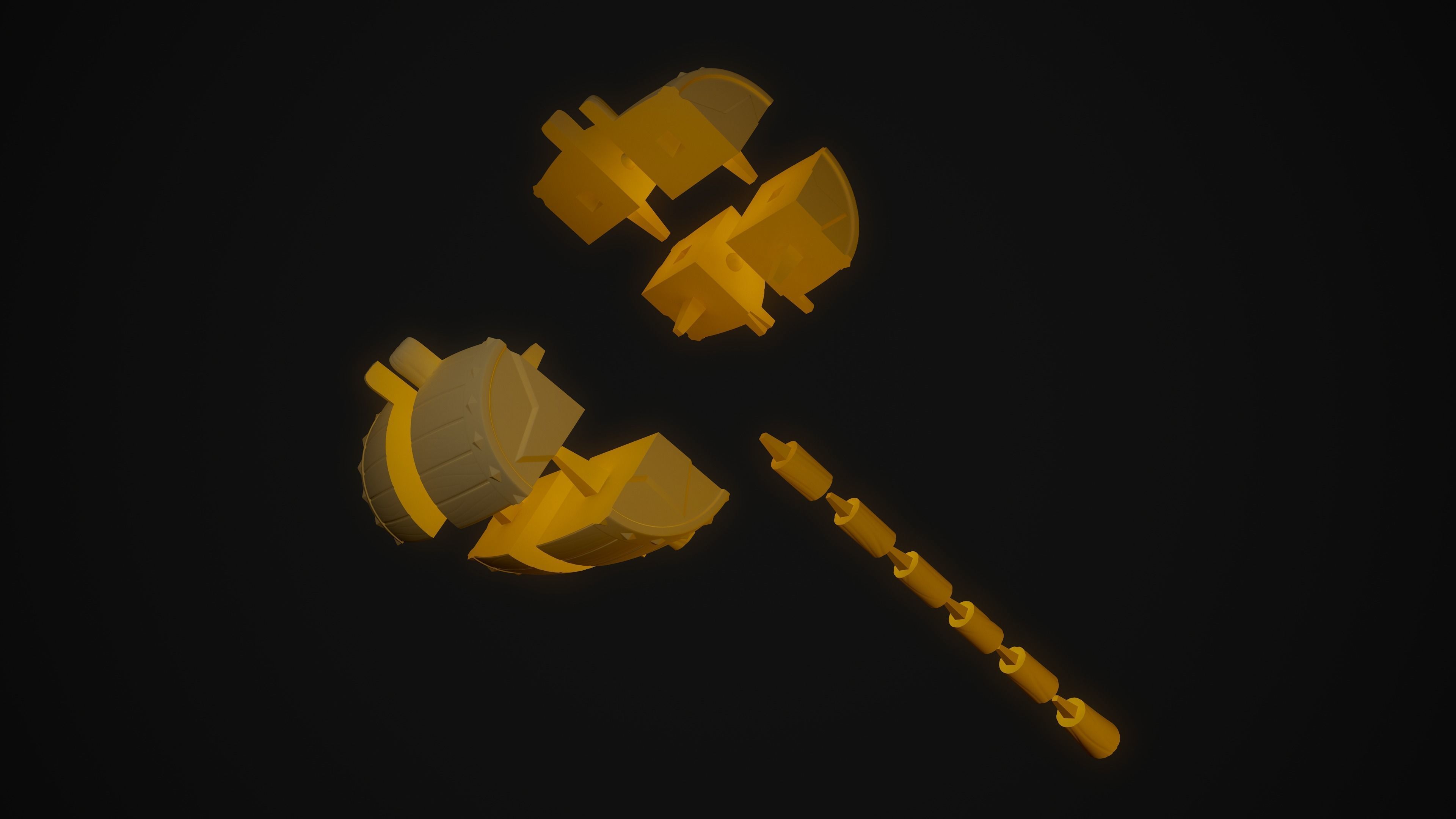 Stylized King Dedede Hammer 3d Model 3d Printable Cgtrader