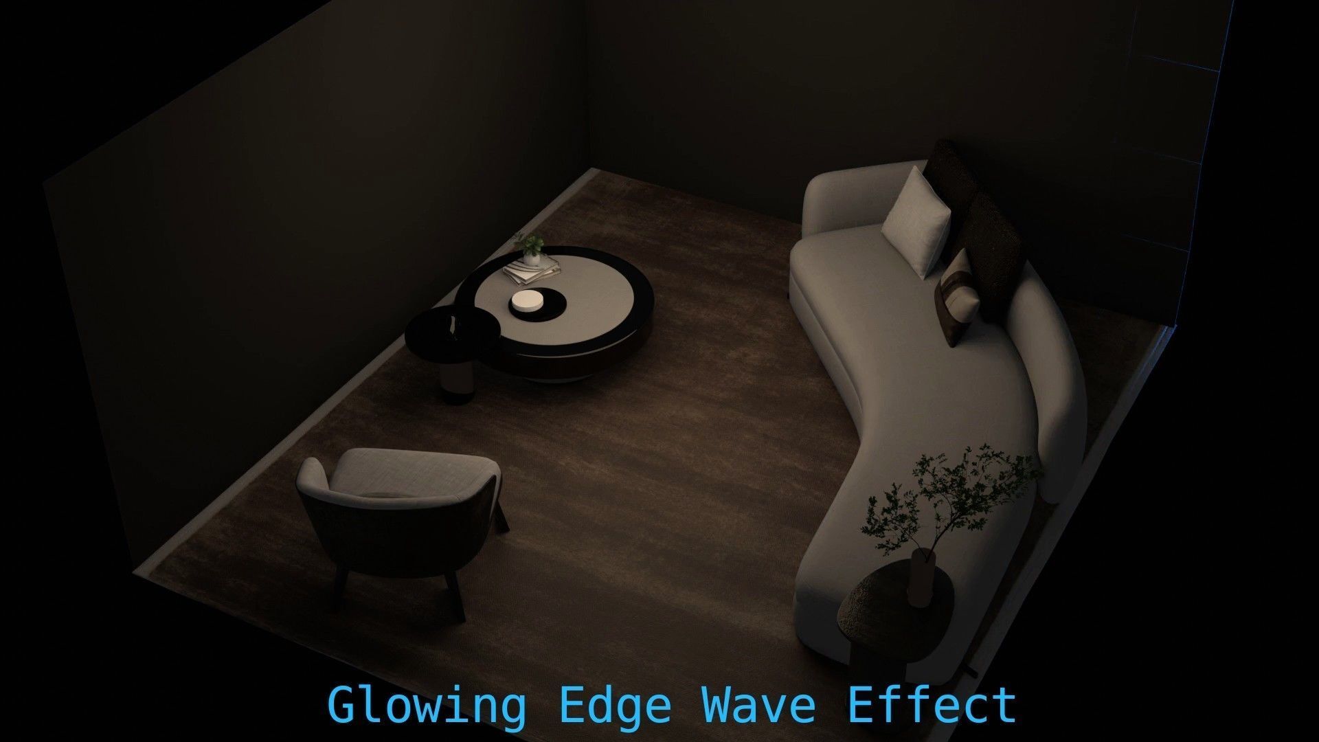 glowing edge wave effect free 3D model animated | CGTrader