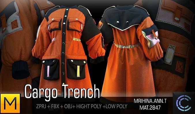Cargo trench 3D model | CGTrader