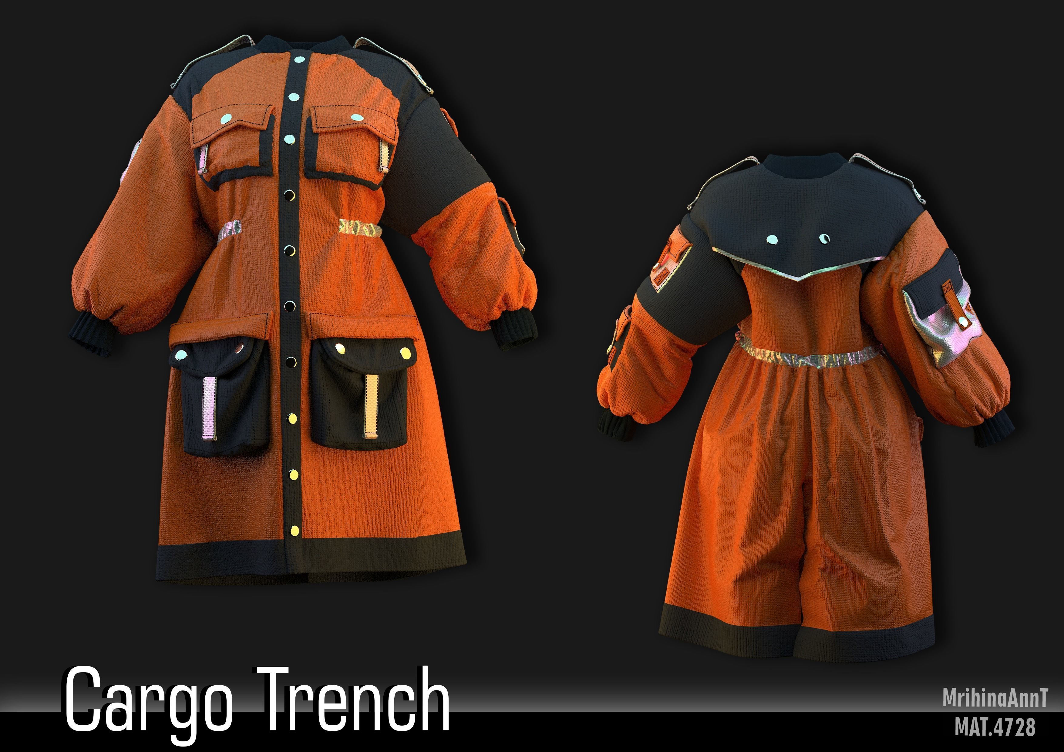 Cargo trench 3D model | CGTrader